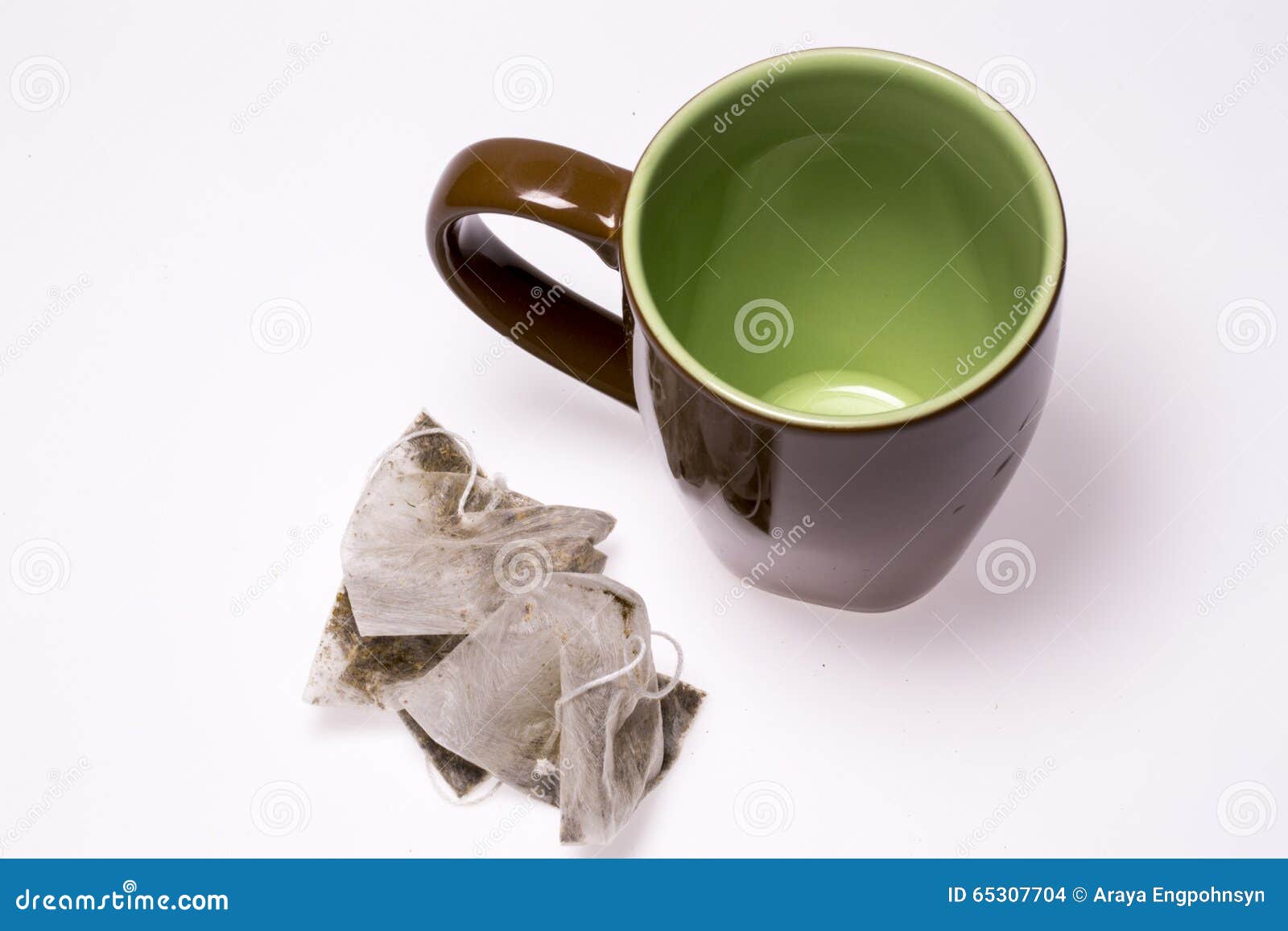 Empty Cup and Tea Bag stock photo. Image of morning, beverage - 65307704