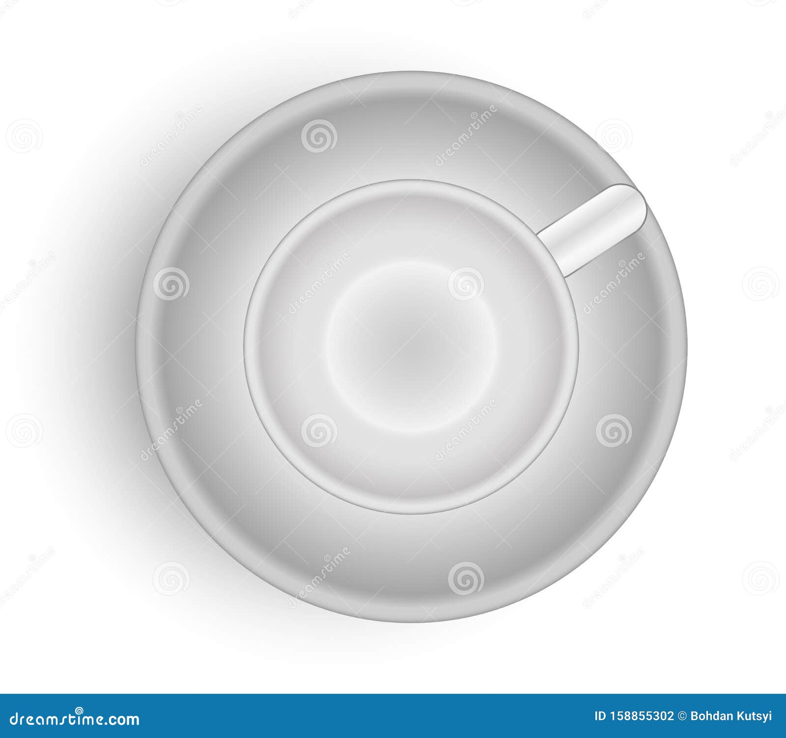 Empty a Cup for Tea or Coffee Stock Illustration - Illustration of ...