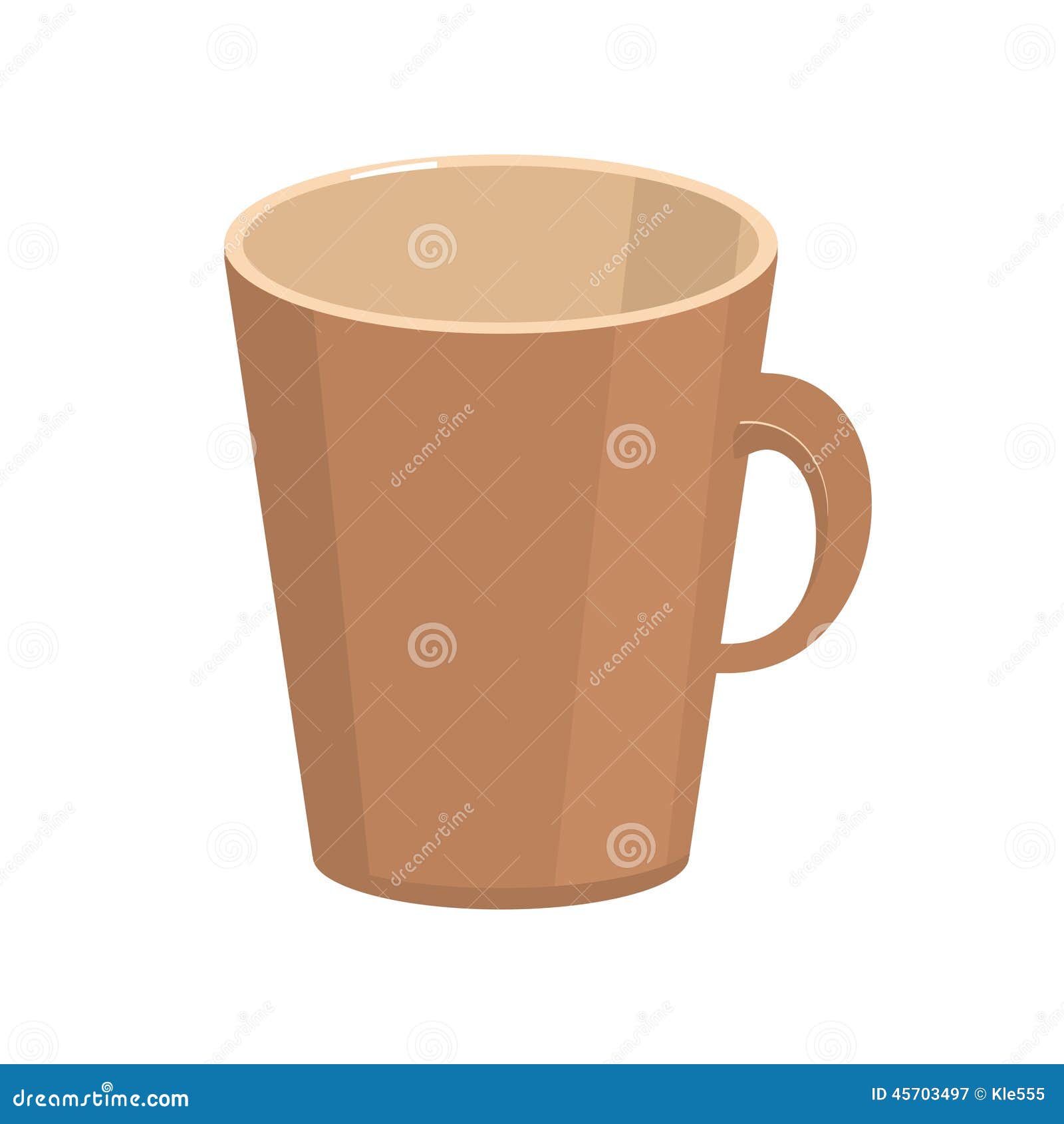 Empty Cup on White Background Stock Illustration - Illustration of ...