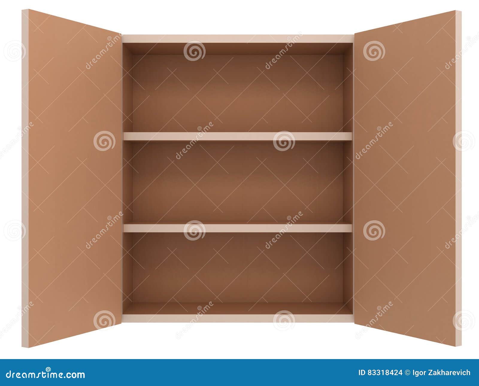 Empty cupboard stock illustration. Illustration of open - 83318424