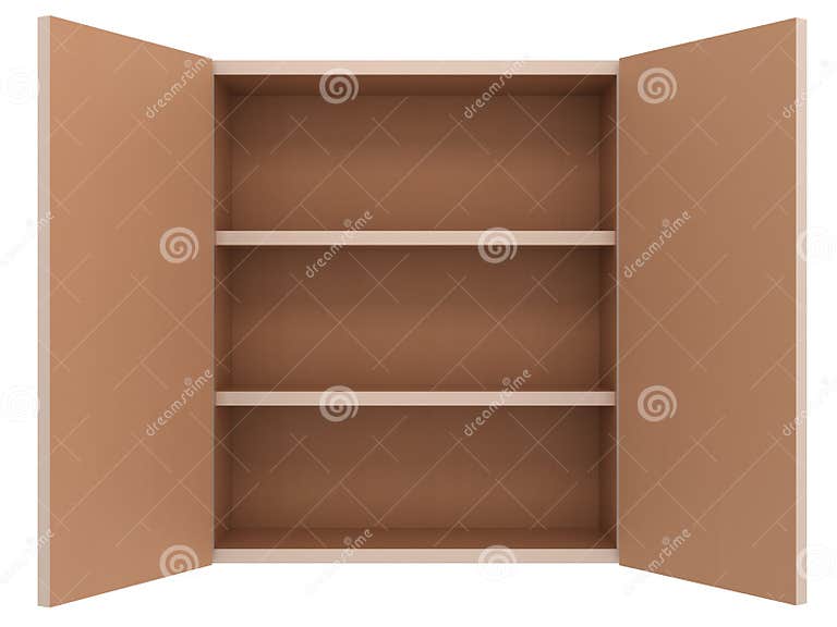 Empty cupboard stock illustration. Illustration of open - 83318424