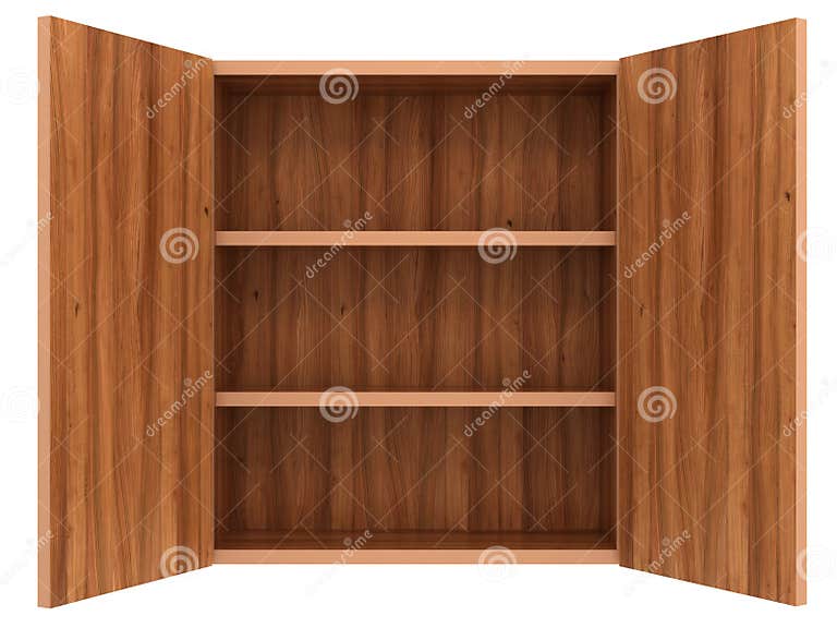 Empty cupboard stock illustration. Illustration of brown - 83318680
