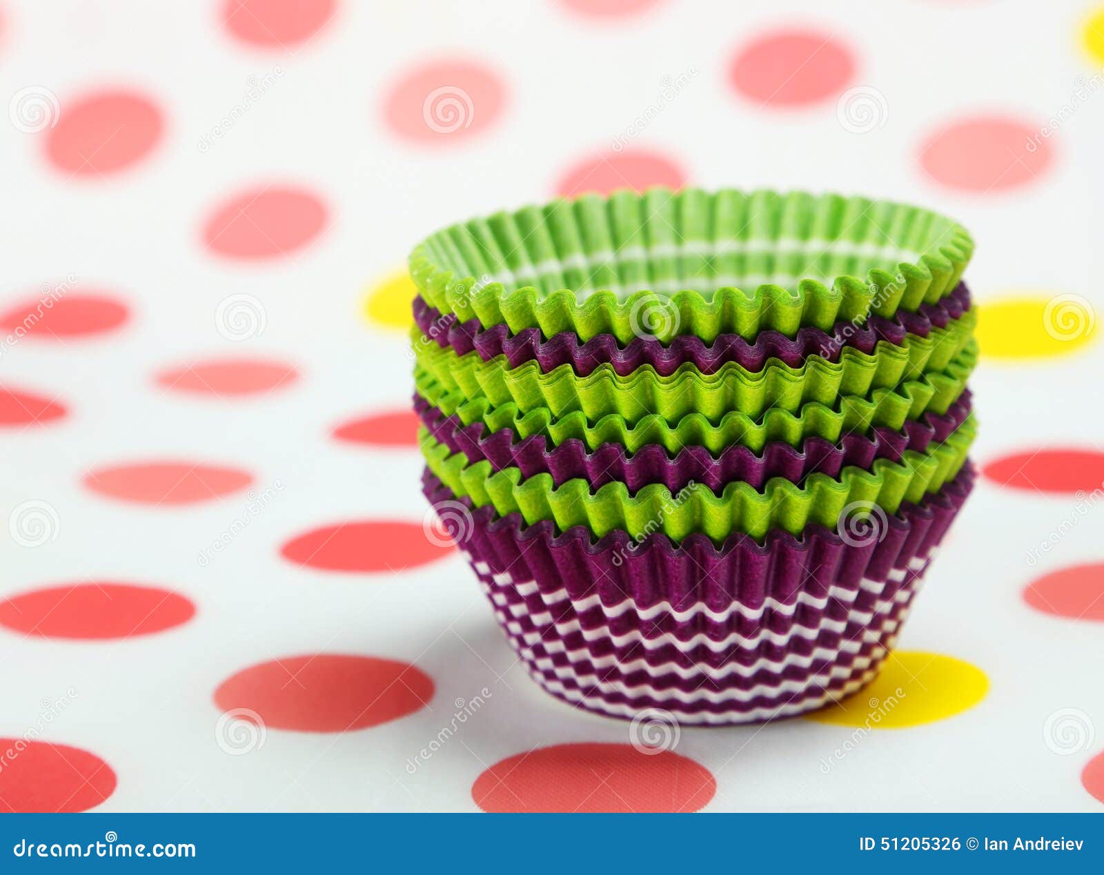 Empty cupcake cases stock photo. Image of purple, wrappers - 51205326