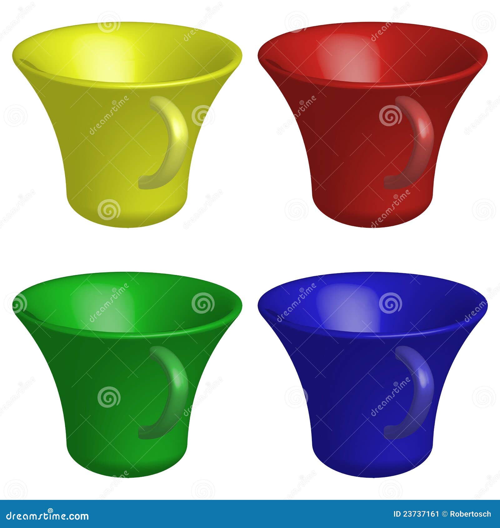 Empty cups stock vector. Illustration of dishware, away - 23737161