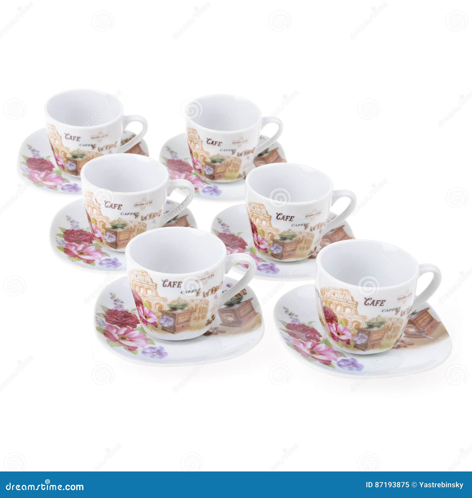 Empty Cups for Coffee Isolated Stock Image - Image of cooking ...