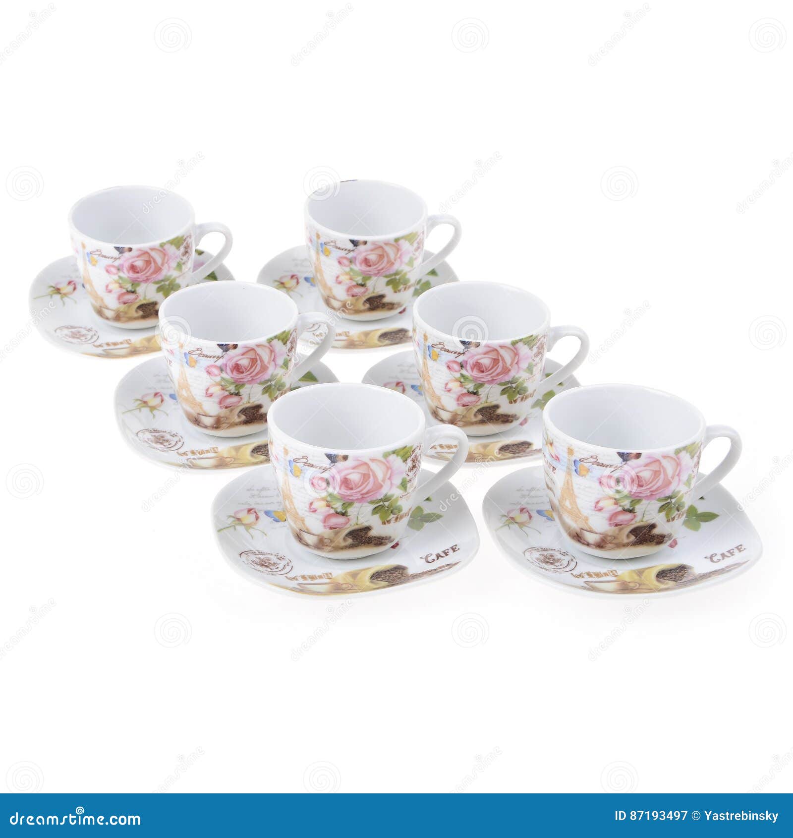 Empty Cups for Coffee and Tea Stock Image - Image of milk, drink: 87193497