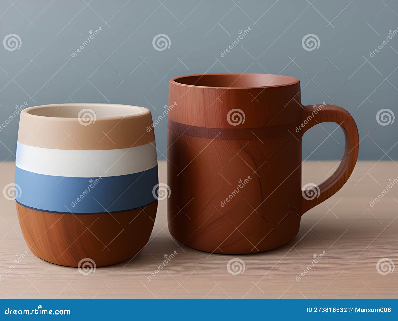 Empty Cups on a White Background , Ai Generated Stock Illustration ...