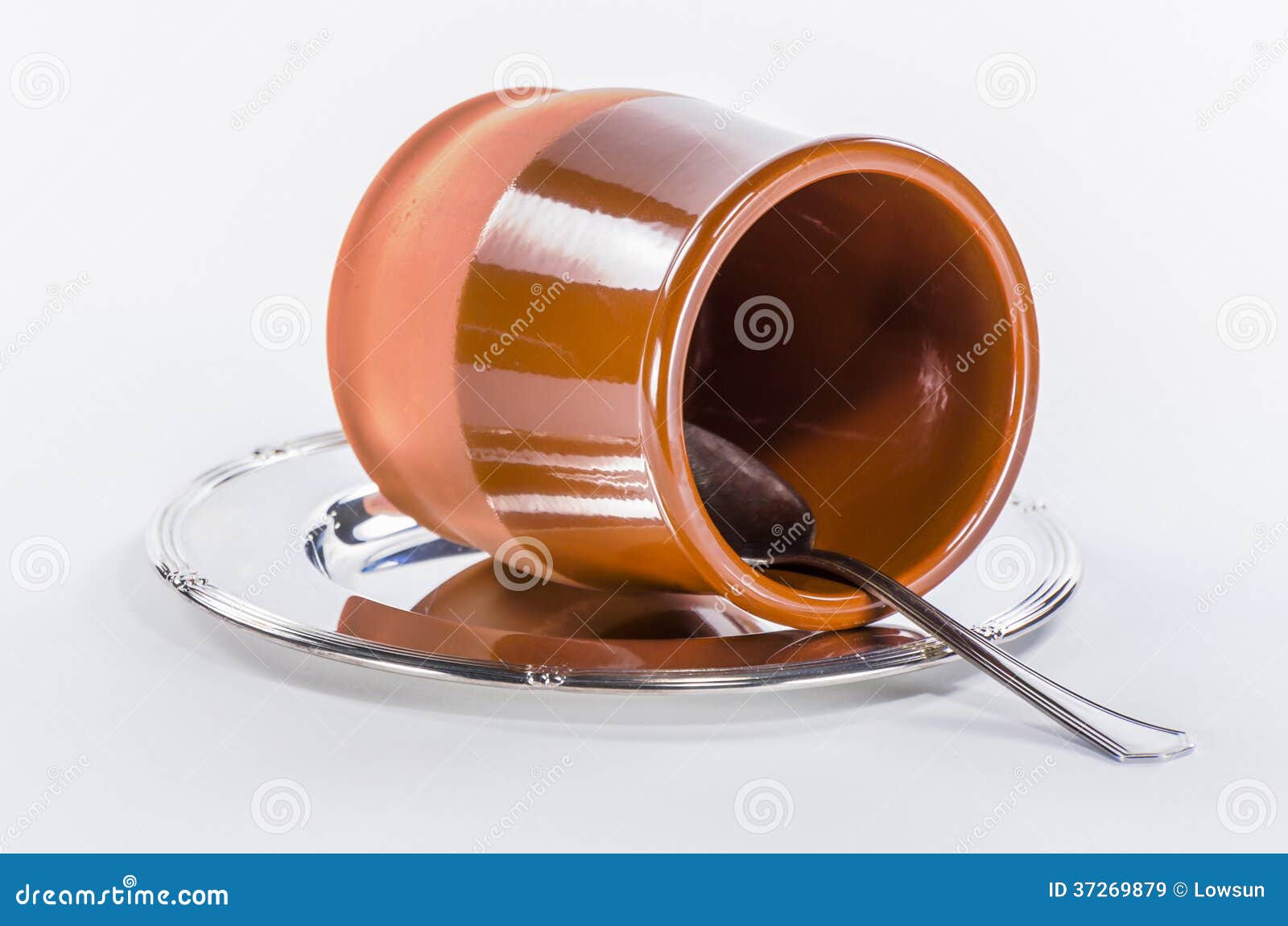 Empty curd pot stock image. Image of breakfast, laid - 37269879
