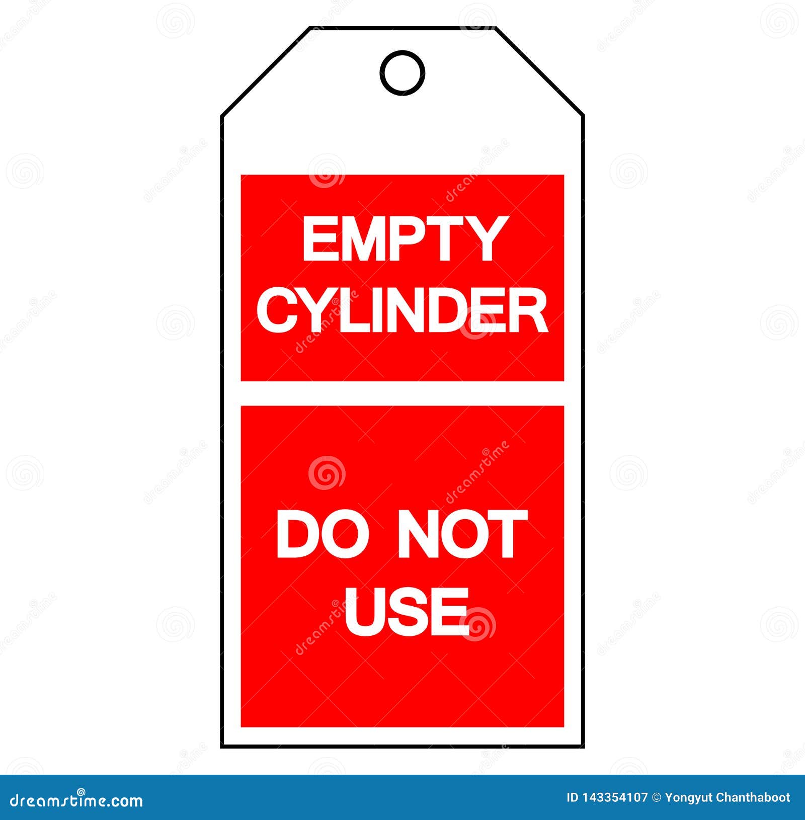 Empty Cylinder Do Not Use Tag Symbol Sign,Vector Illustration, Isolate ...