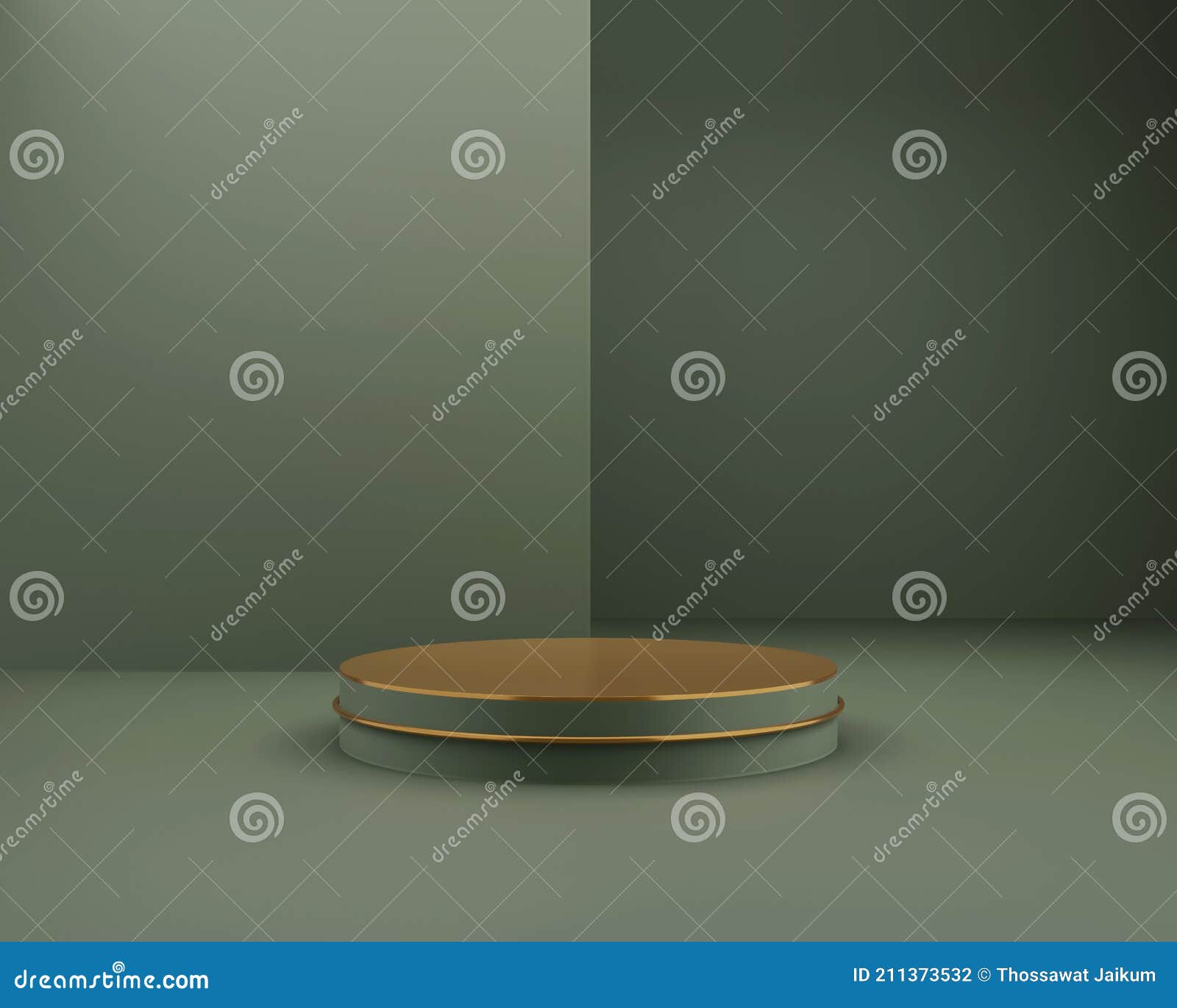 Empty Cylinder Podium on Minimal Background. Stock Illustration ...