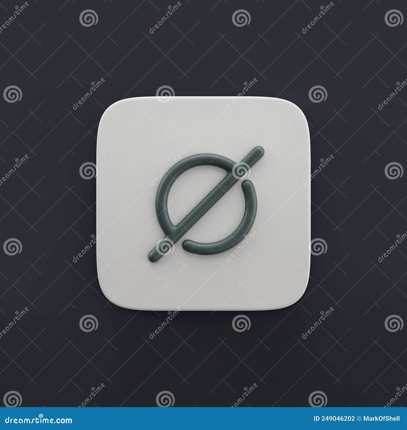 Empty 3d Icon, Outilne Design and Development Icon in Grey Color on a ...