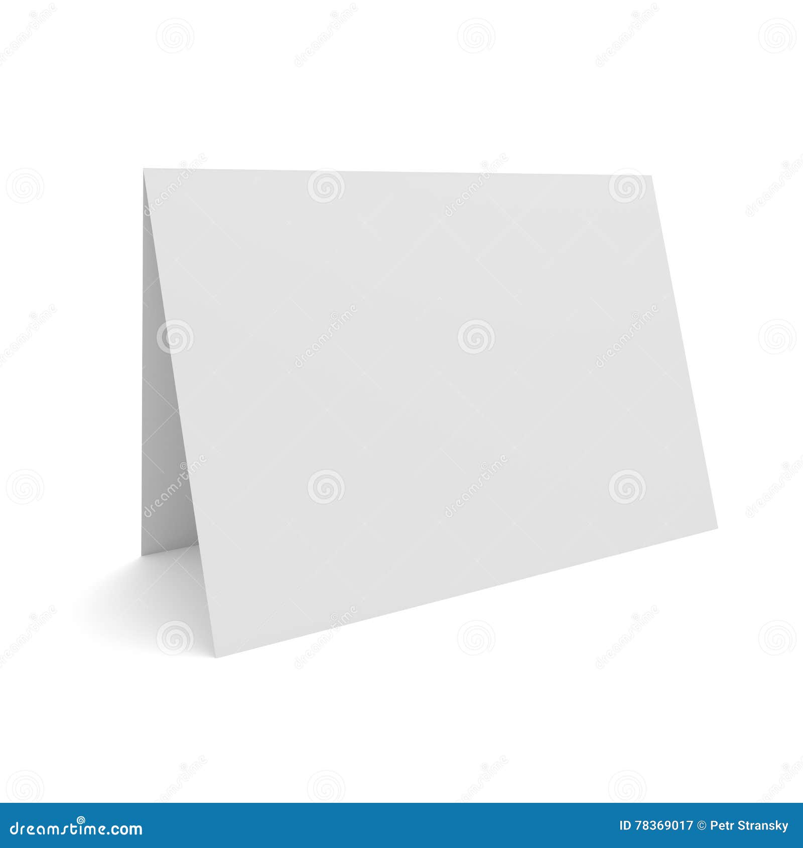 Empty 3d Illustration Greeting Card Isolated on White. Stock ...