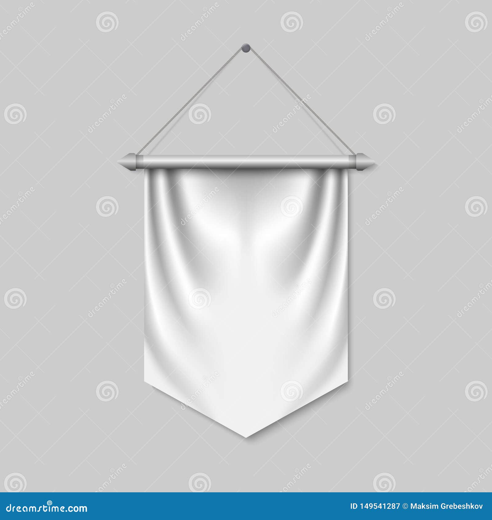 Empty 3D Pennant template stock illustration. Illustration of pennant ...