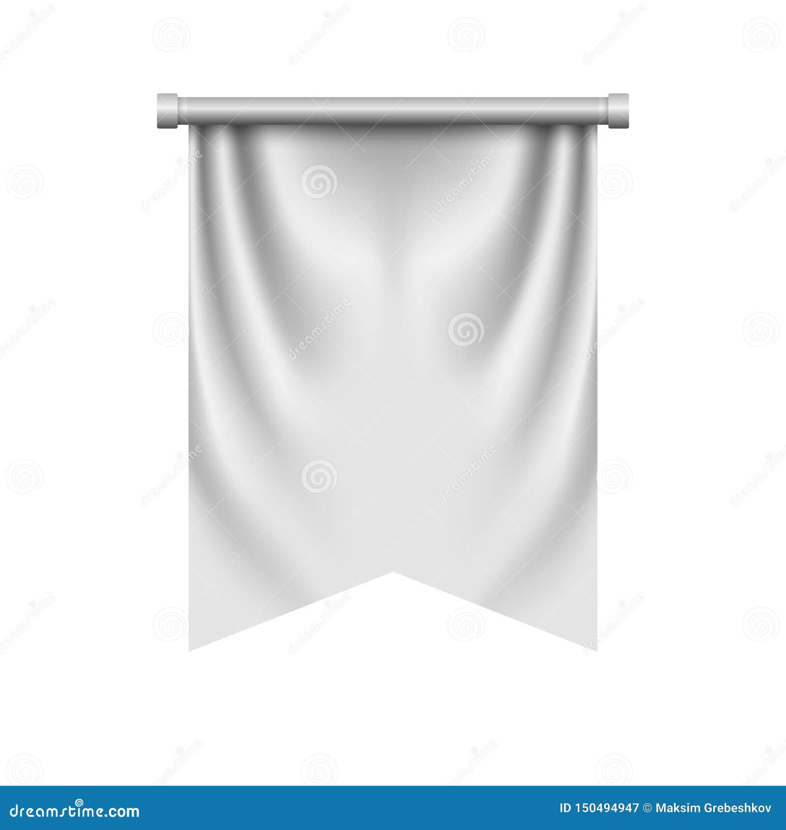 Empty 3D Pennant Template . Vector Illustration Stock Illustration ...