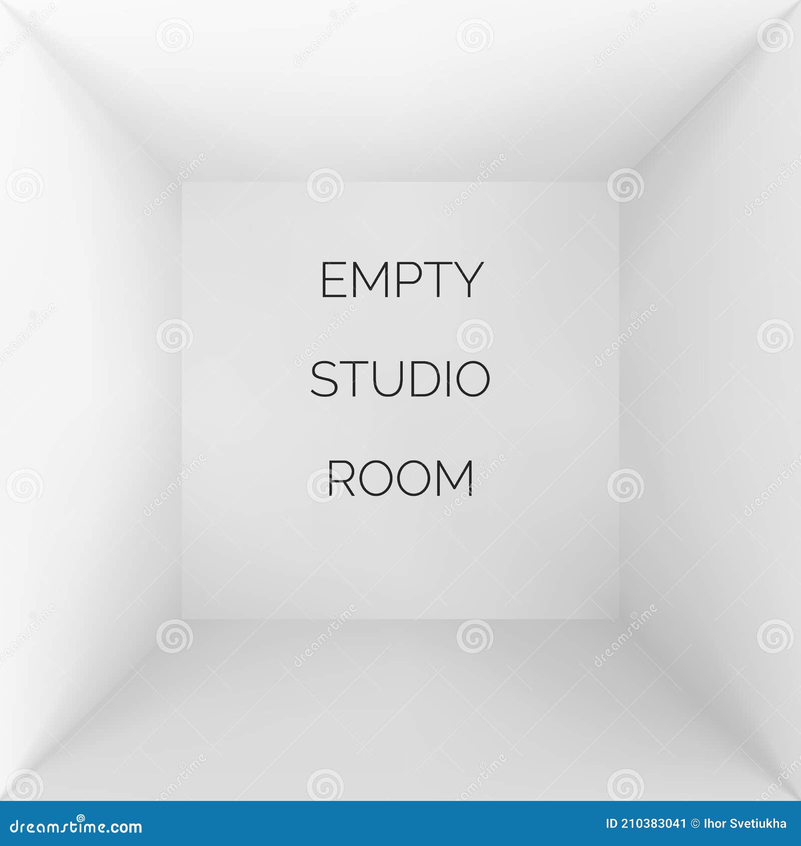 Empty 3d Studio. White Container Inside View. Wrapping or Box Template ...