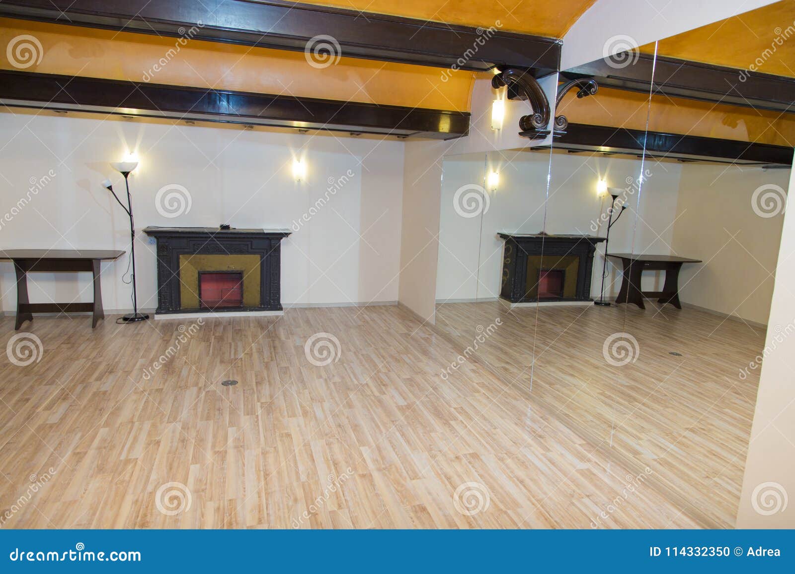 Dance Practice Room with a Mirror Stock Photo - Image of light, growing ...