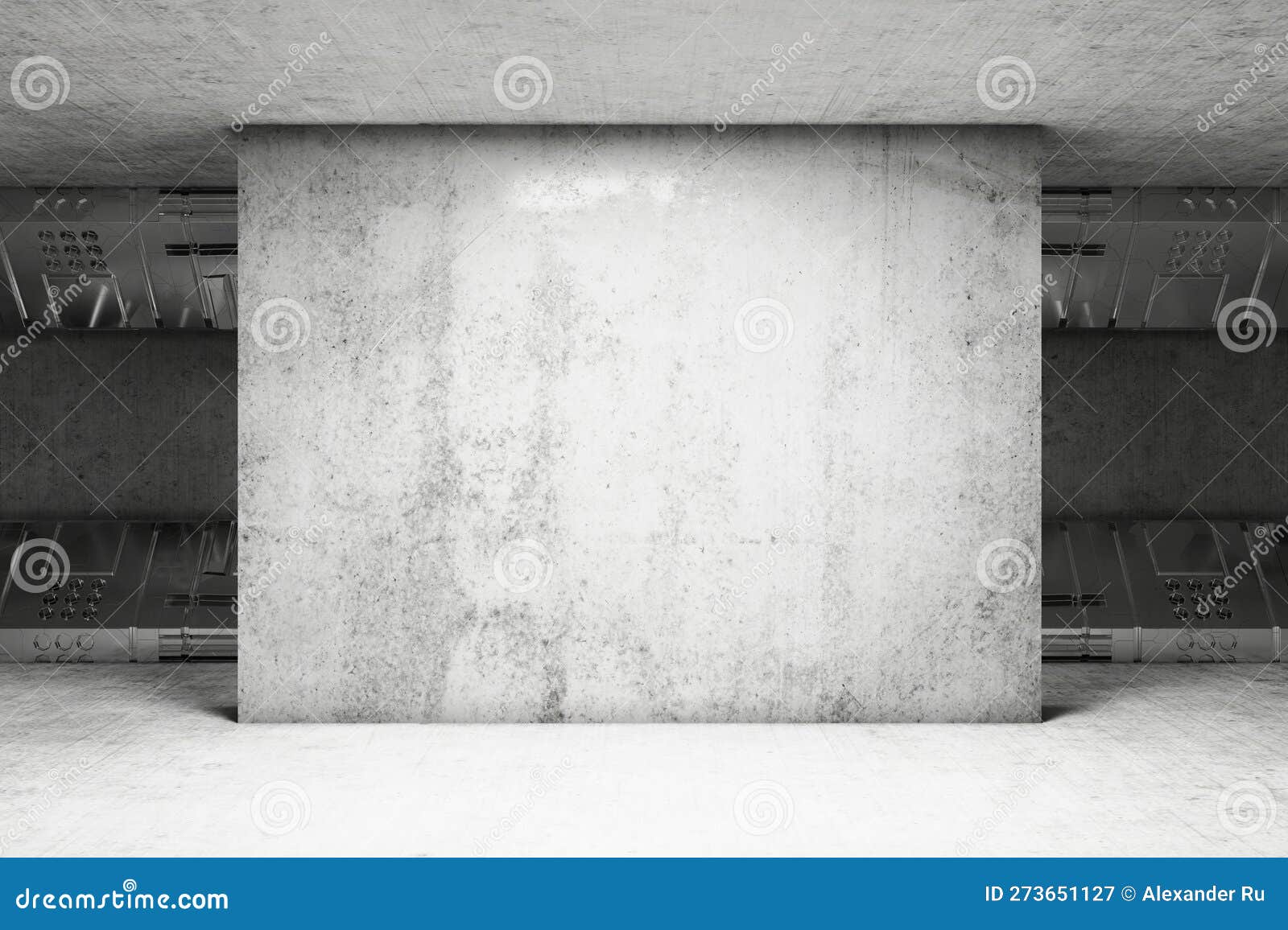 Empty Dark Abstract Industrial Concrete Wall Interior for Product ...