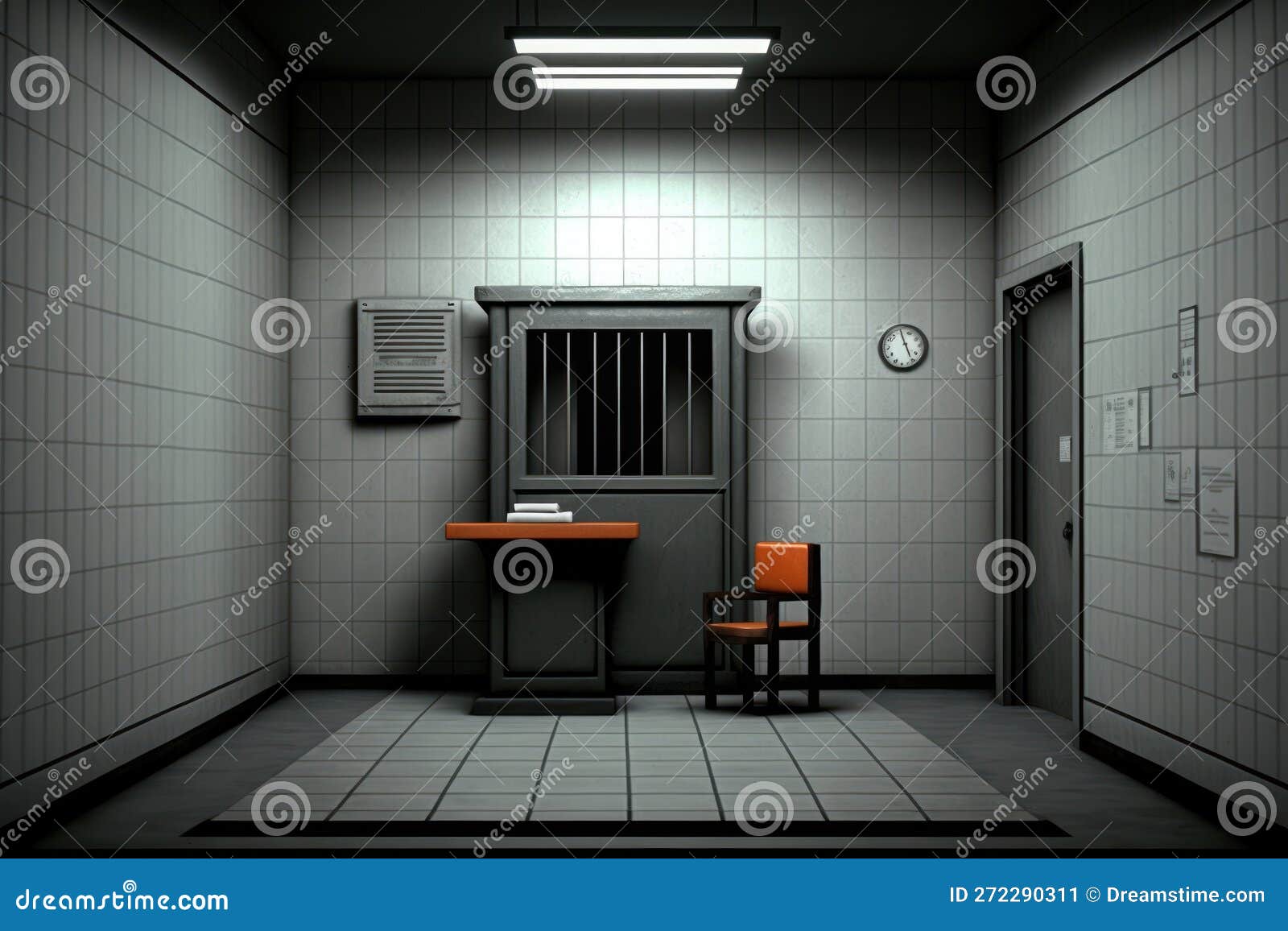 Interrogation Room In Police Station Interior Cartoon Vector ...