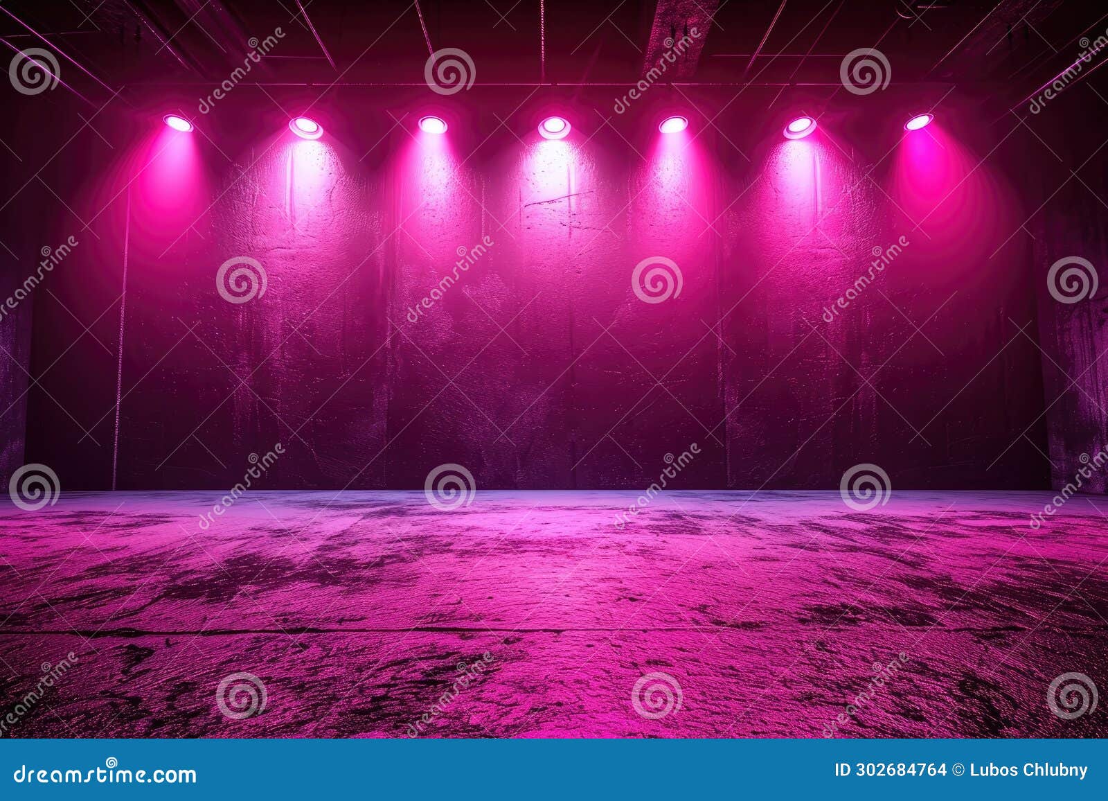 Empty Dark Red Scene Background, Neon Light and Spotlights Stock ...