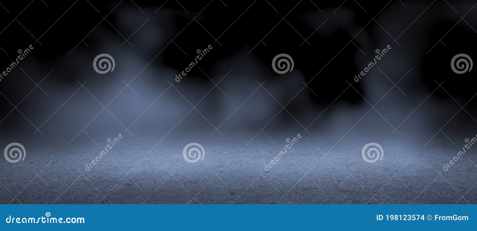 Empty Dark Room Background. Smoke, Glow. 3D Rendering Stock ...