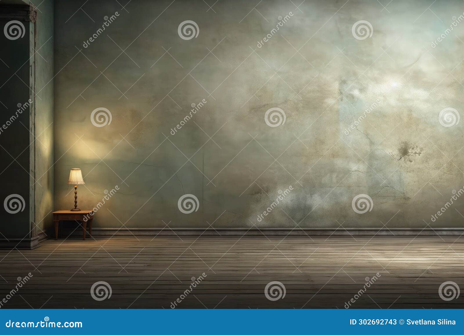 Empty Dark Room with Free Space, Light from the Window, Free Space for ...