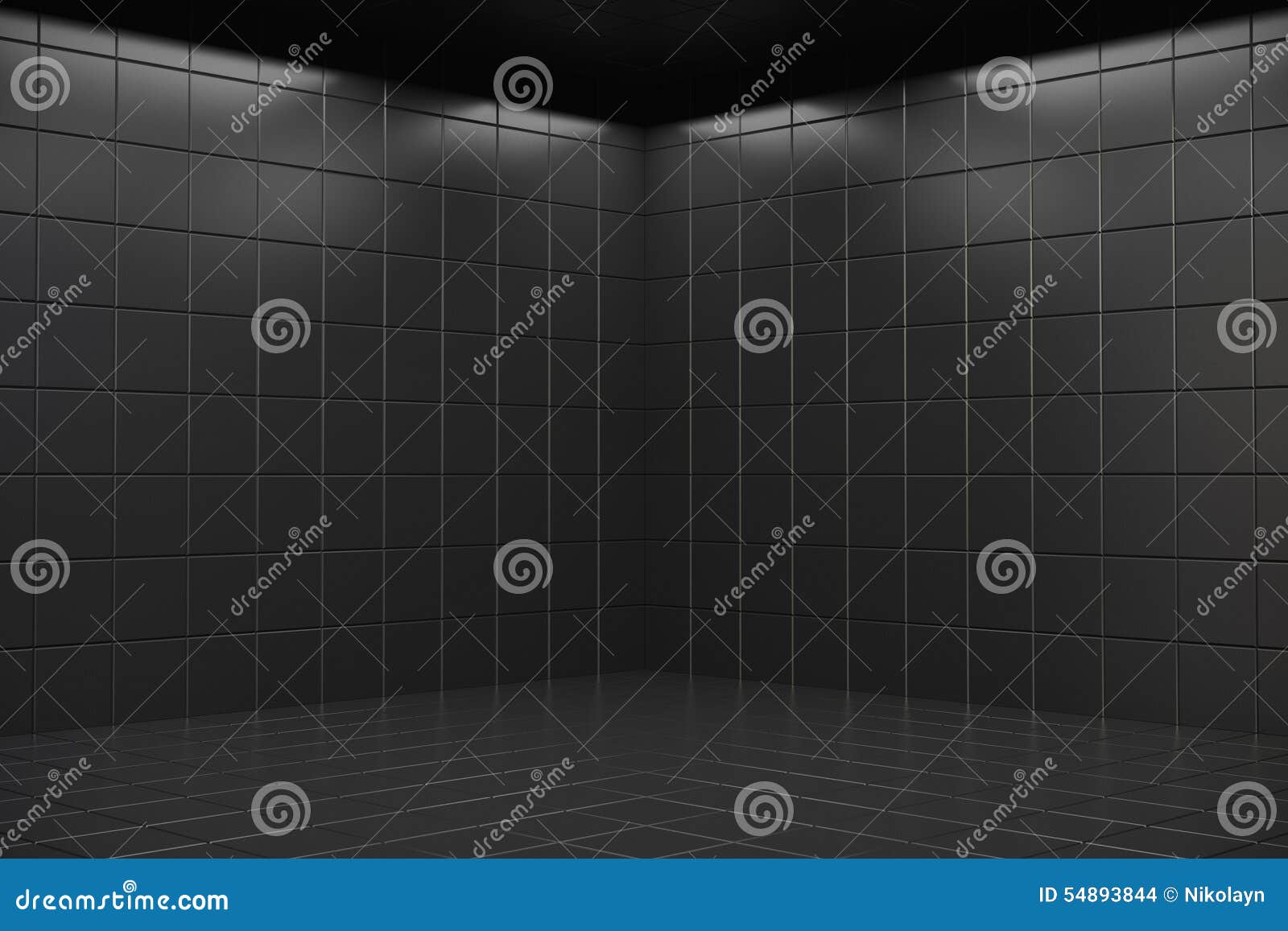 Empty dark room stock illustration. Illustration of home - 54893844