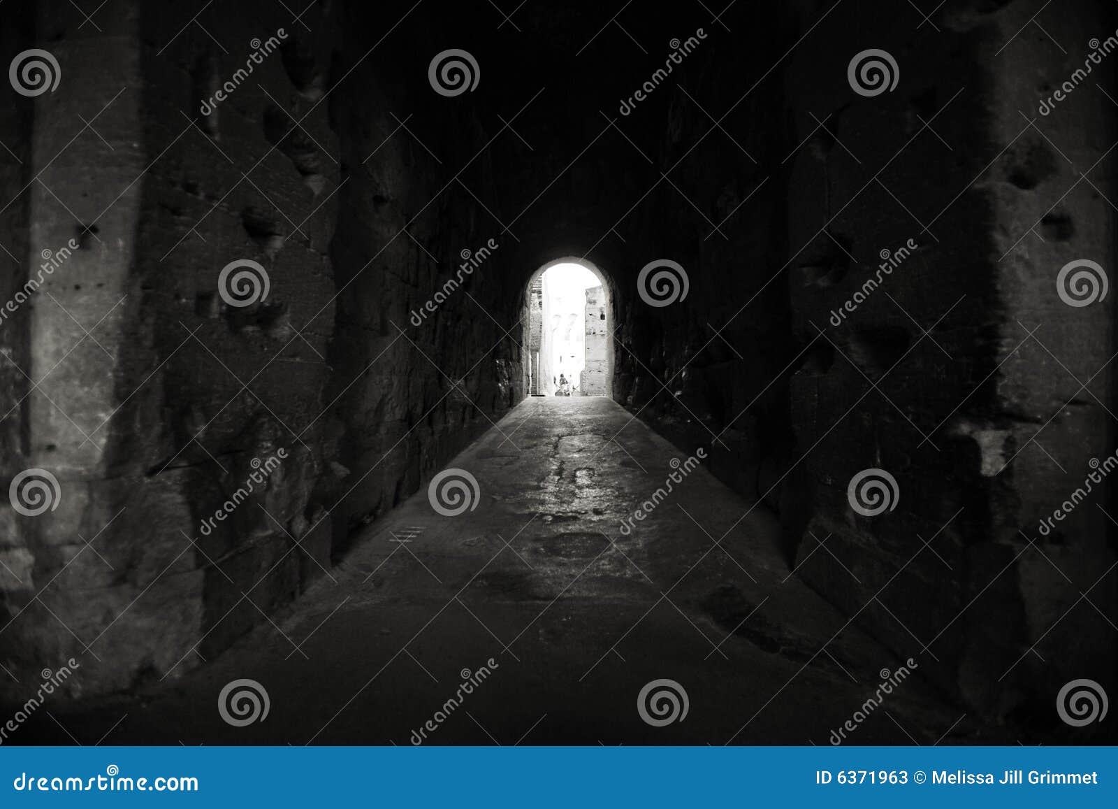 Empty Dark Tunnel stock image. Image of doorway, walls - 6371963