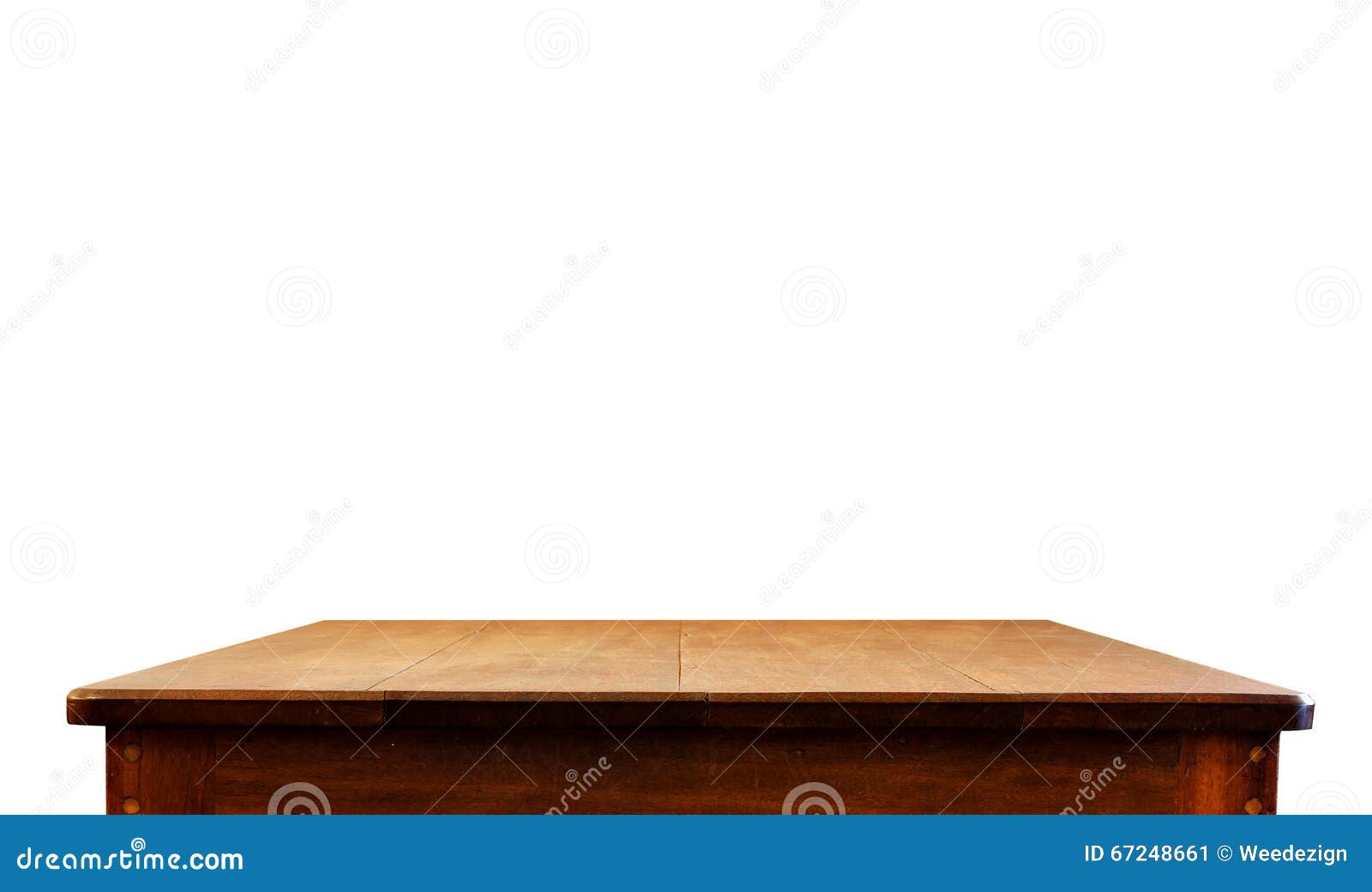 Empty Dark Wood Table Top Isolate on White Background, Leave Spa Stock ...