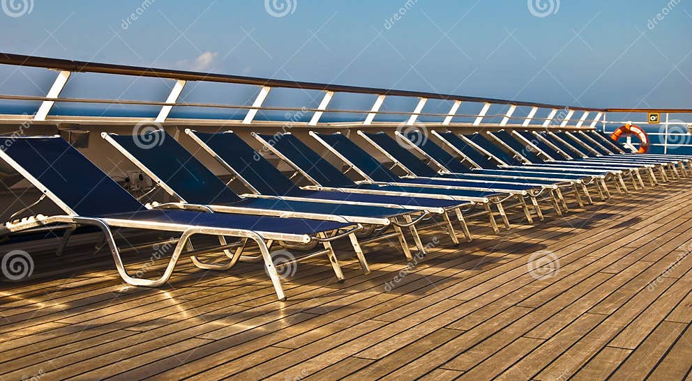 Empty Deck chairs stock photo. Image of vacation, swimming - 12117786