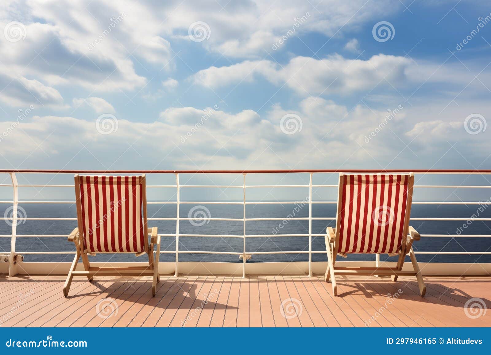 Empty Deck Chairs on a Cruise Ship Deck Stock Image - Image of leisure ...