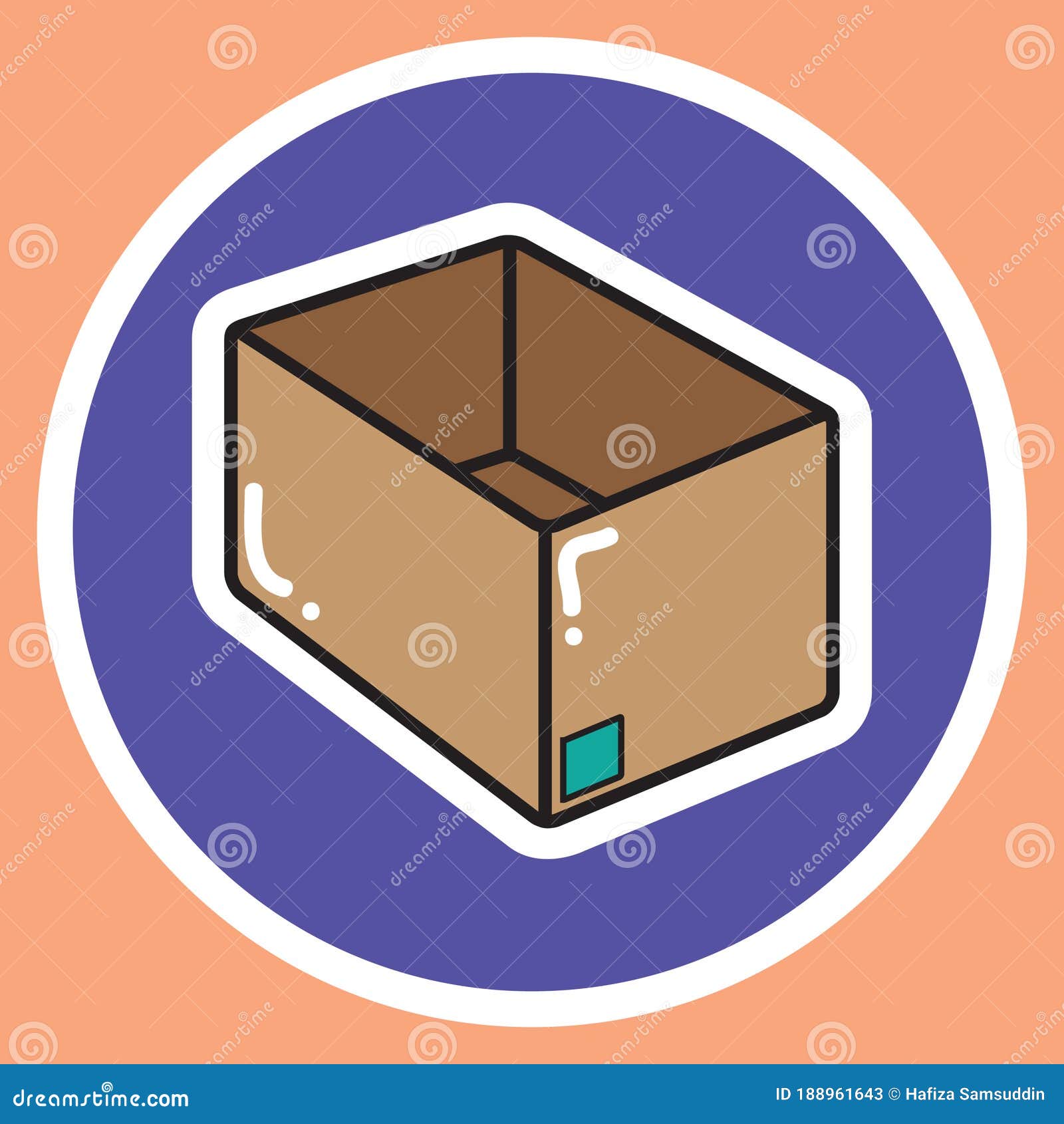 Empty Delivery Box. Vector Illustration Decorative Design Stock Vector ...