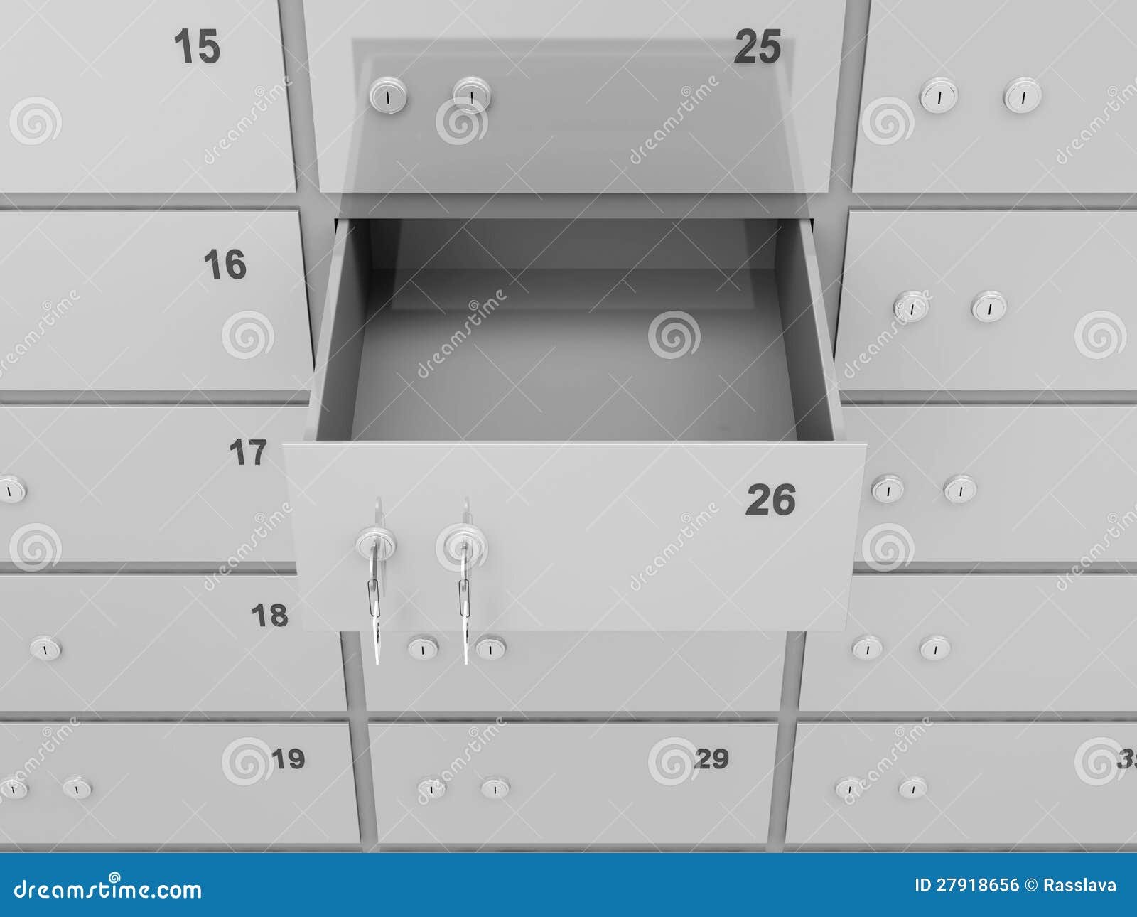 Empty Deposit Bank Safe stock illustration. Illustration of secrecy ...