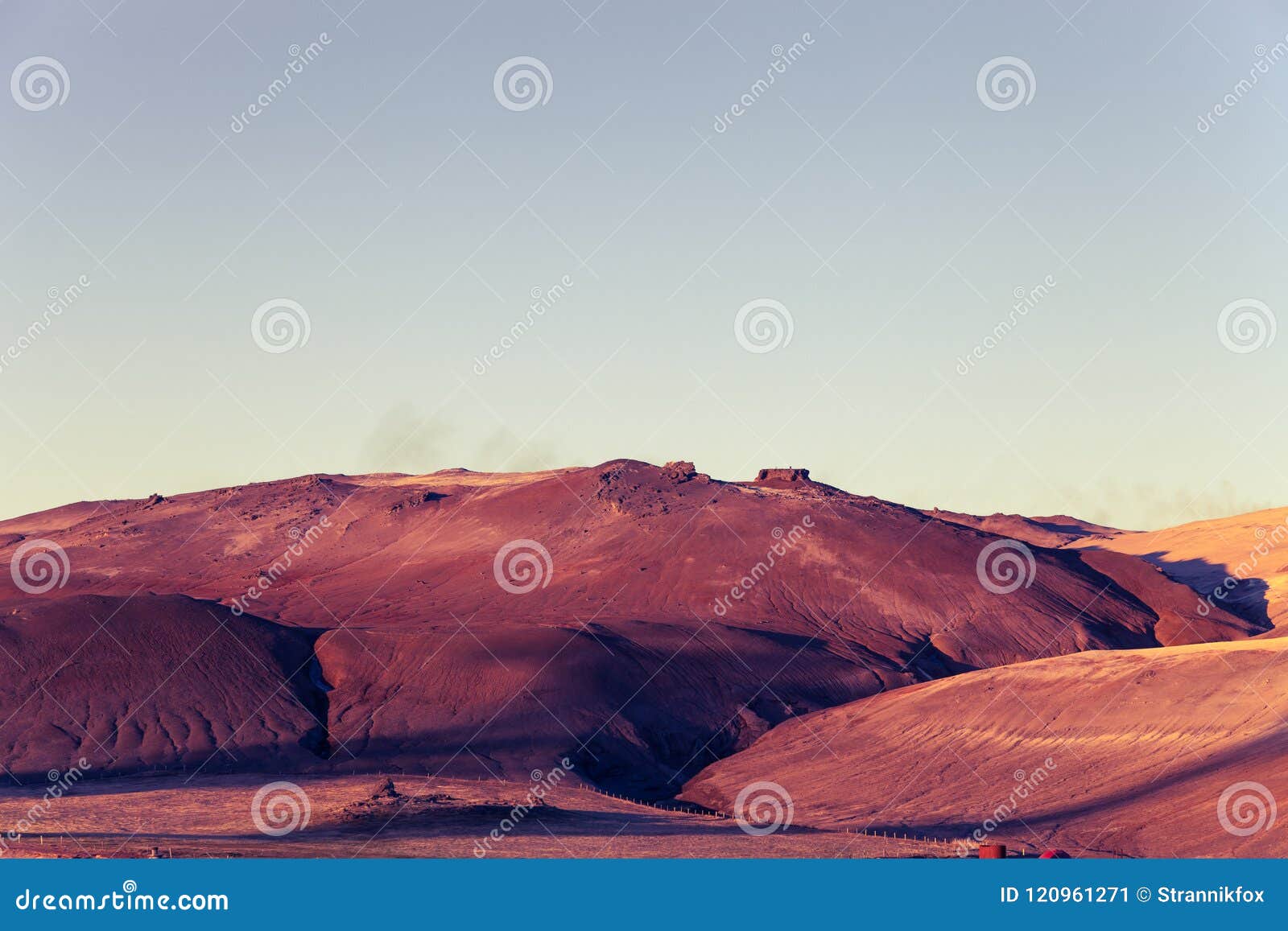Empty Desert Landscape of Iceland. Toned Stock Image - Image of height ...