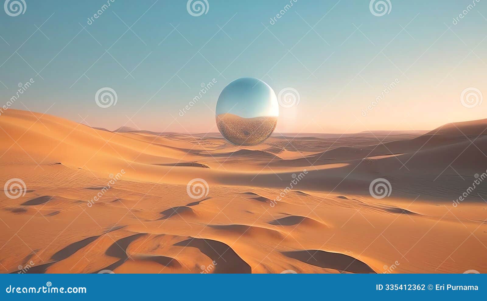 Empty Desert a Night that is Lite Background Stock Illustration ...