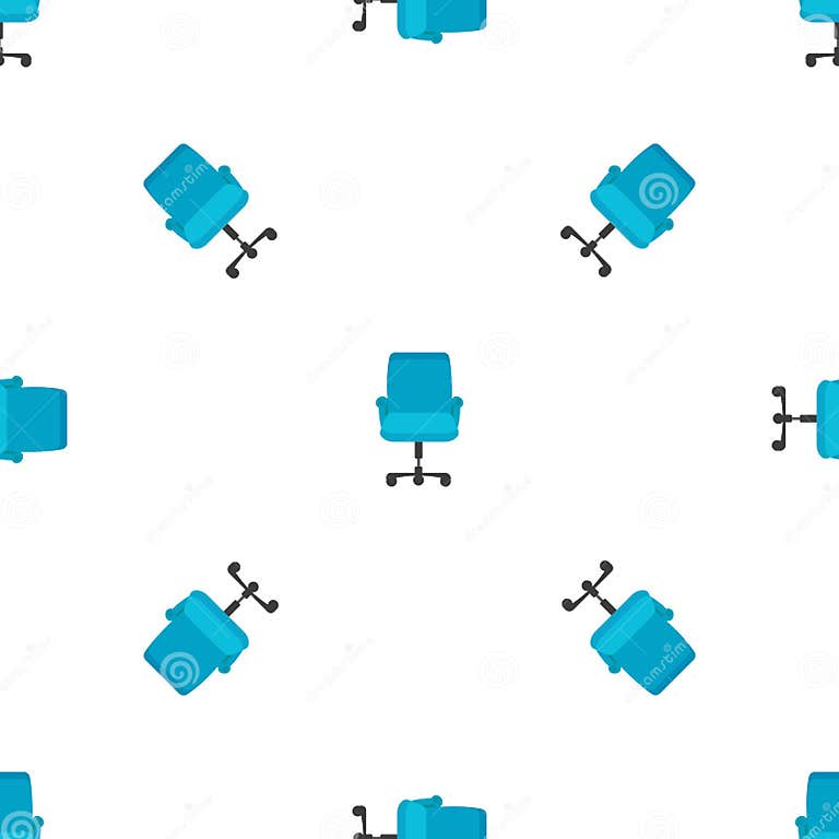 Empty Desk Chair Pattern Seamless Vector Stock Vector - Illustration of ...
