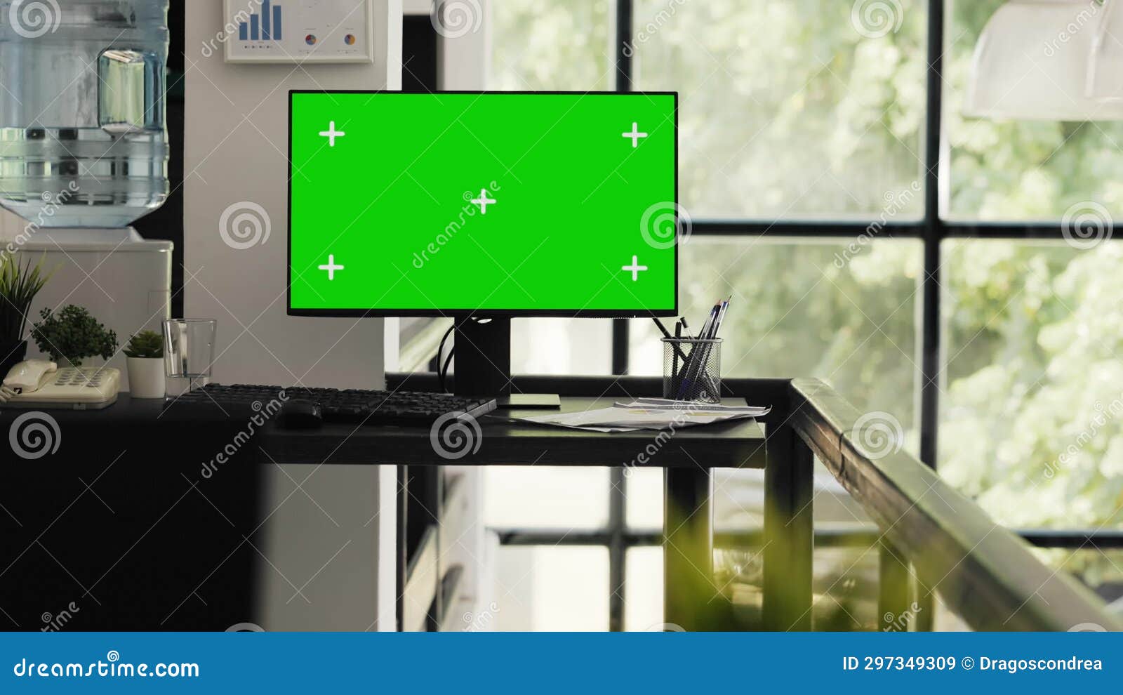 Empty Desk with Greenscreen Layout Stock Video - Video of greenscreen ...