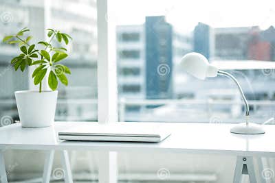 Empty desk stock image. Image of indoors, empty, people - 65369117