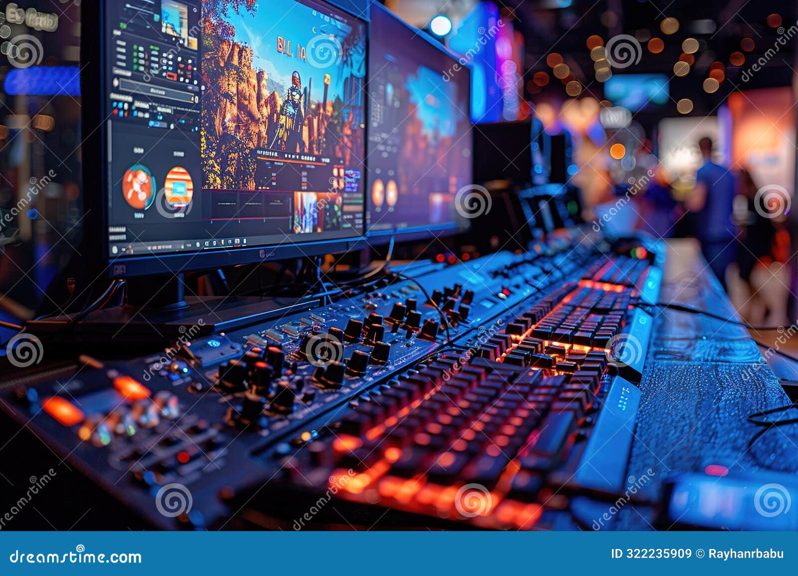 Empty Desk with Streaming Equipment To Broadcast Live Conversation ...