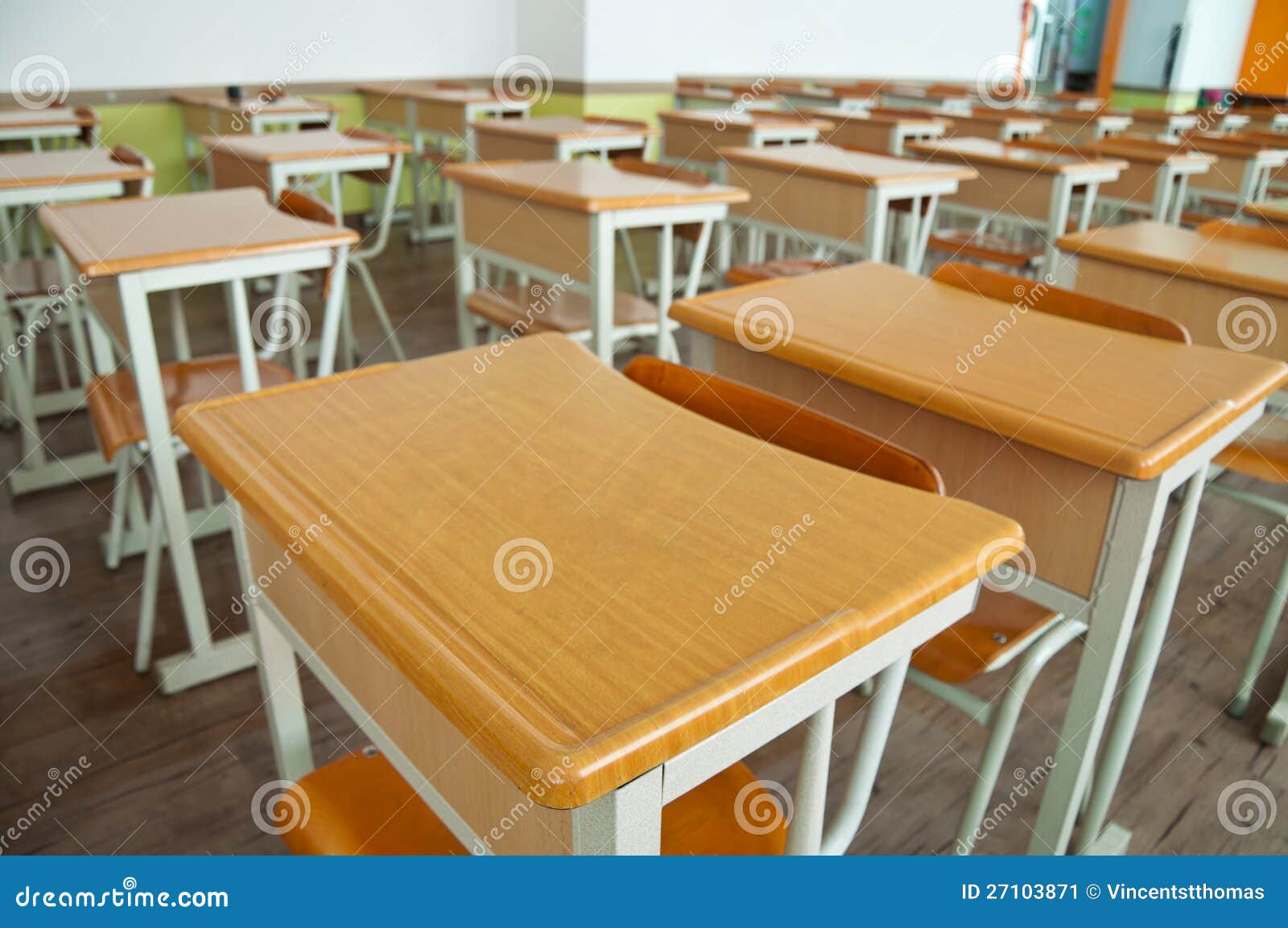 Empty Desks stock image. Image of seat, classroom, desk - 27103871