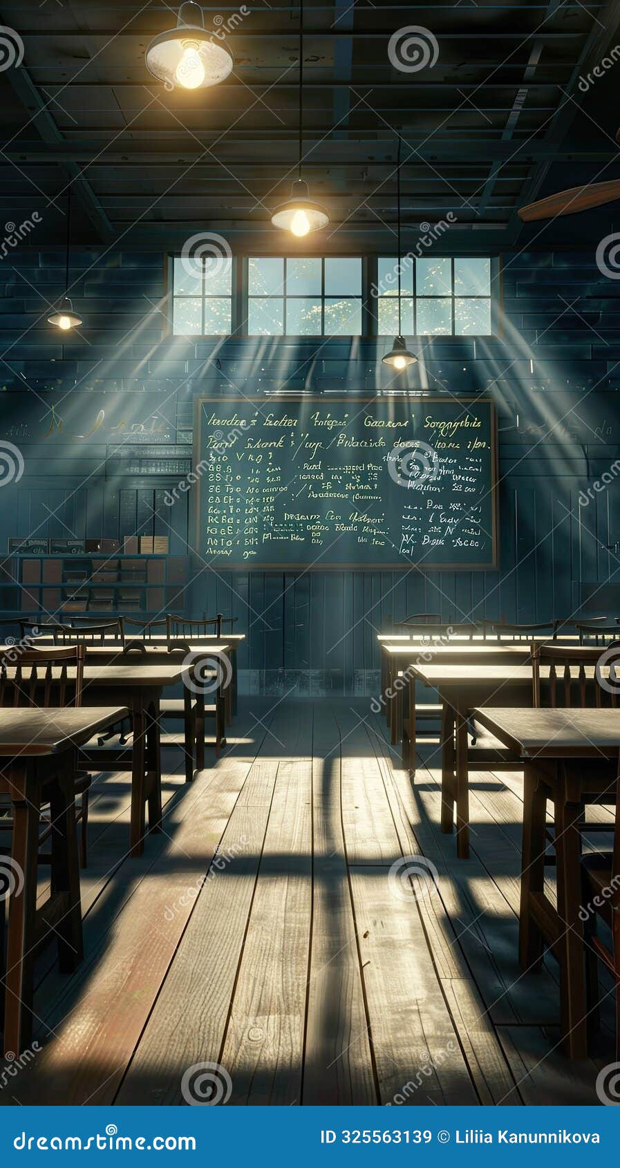 Empty Desks and Chairs Sit in an Empty Classroom of a Japanese School ...