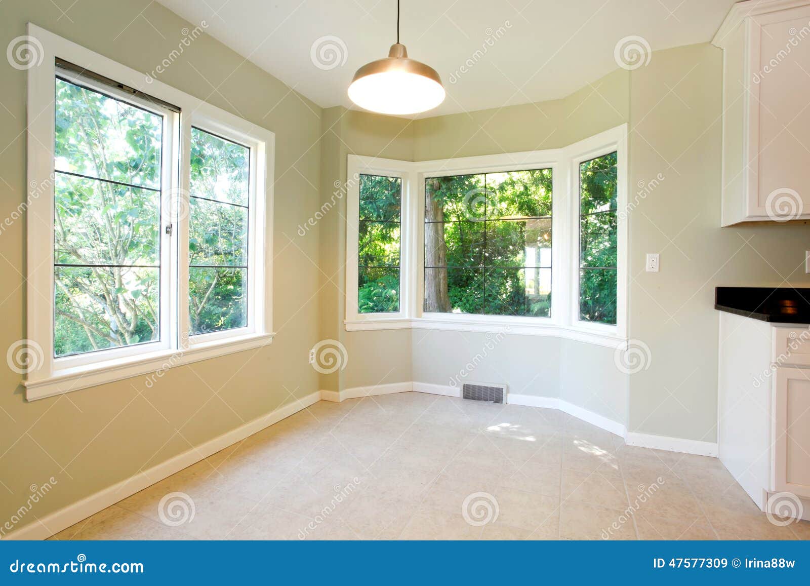 Empty dining room stock image. Image of window, house - 47577309