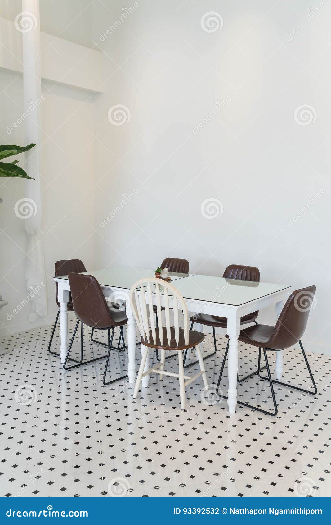 Empty Dining Table Interior Decoration Stock Photo - Image of home ...