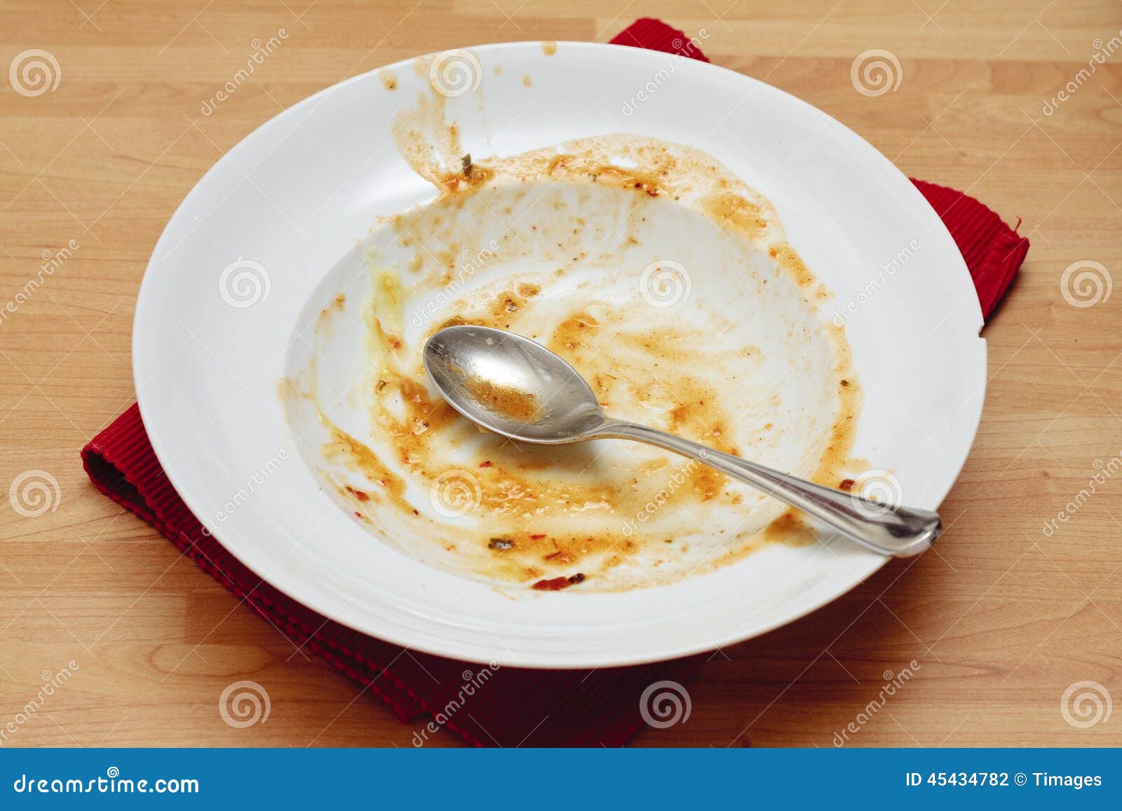 Empty dinner bowl stock photo. Image of leftover, remains - 45434782