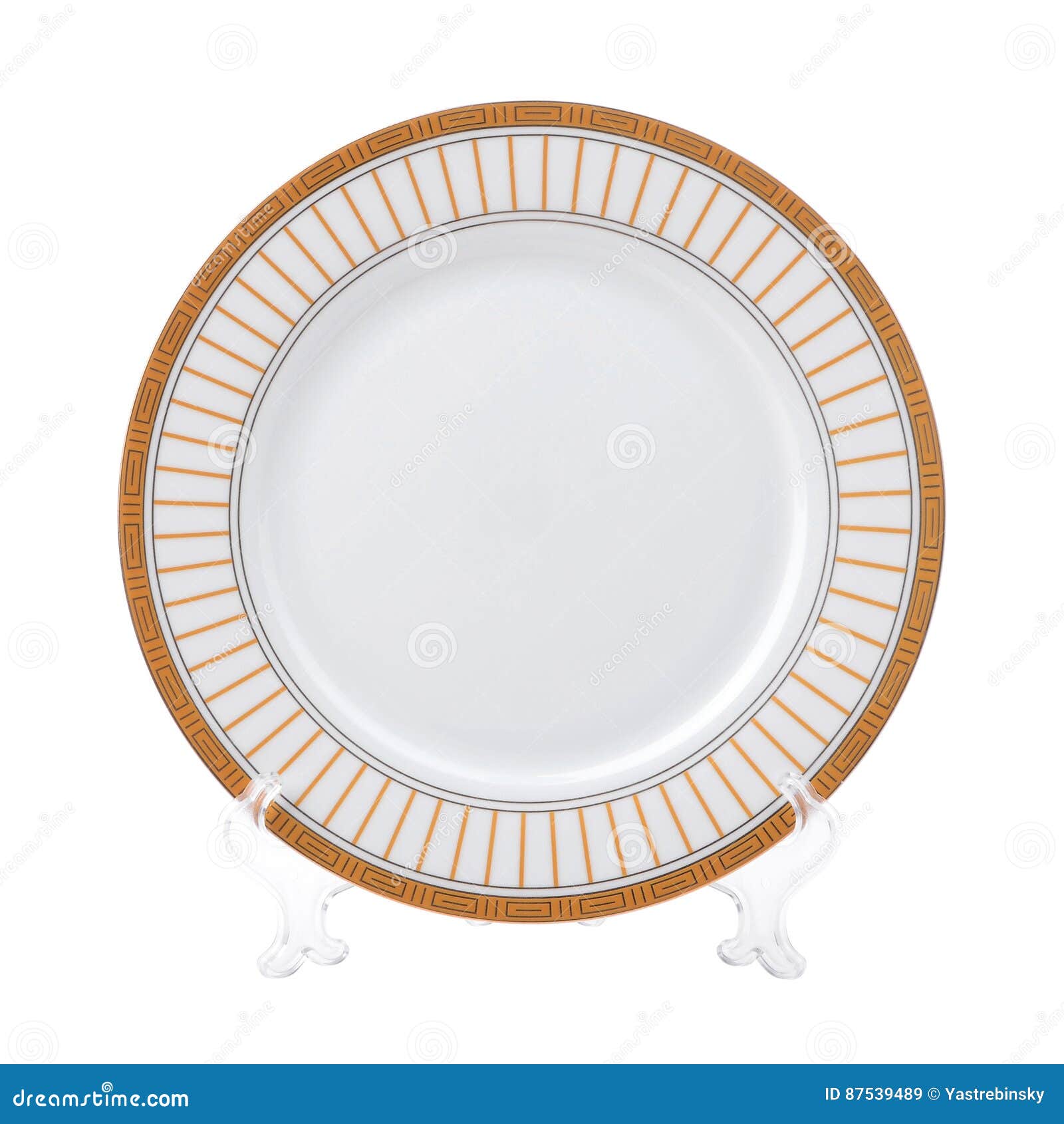 Empty Dinner Plate Isolated Stock Image - Image of service, clean: 87539489