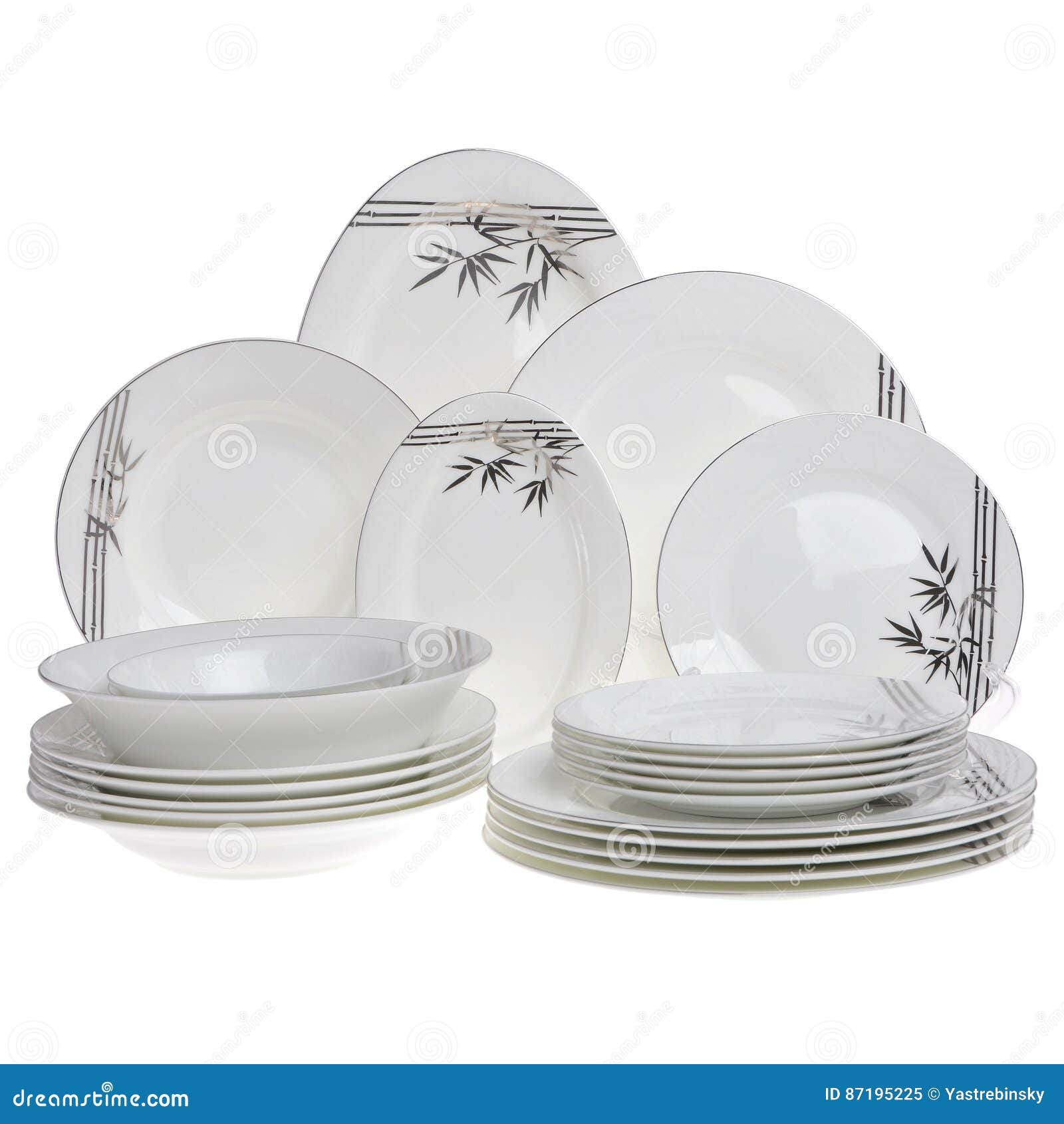 Empty dinner set isolated stock image. Image of cutlery - 87195225