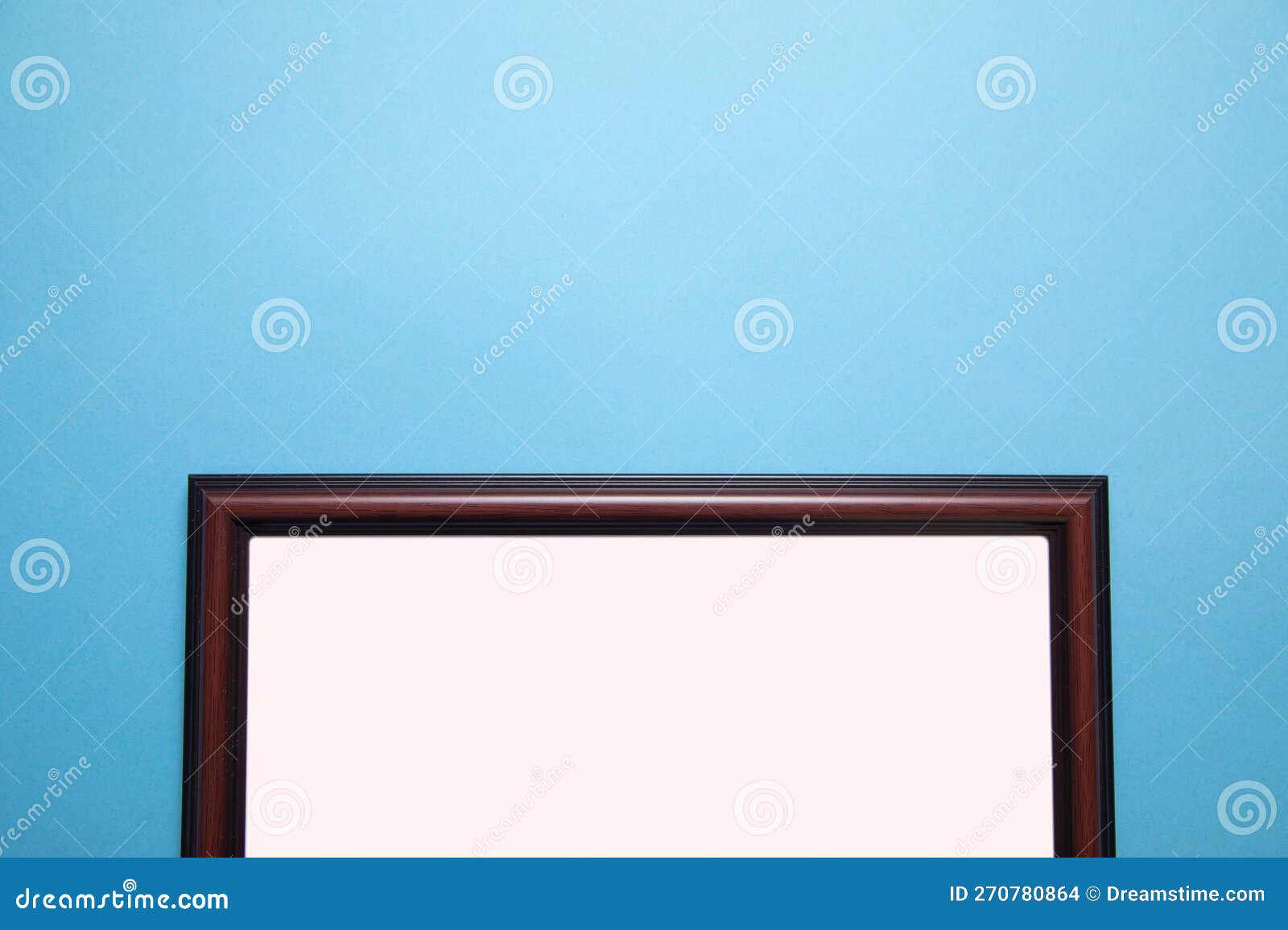 Empty Diploma or Certificate Frame on the Blue Background Stock Photo ...