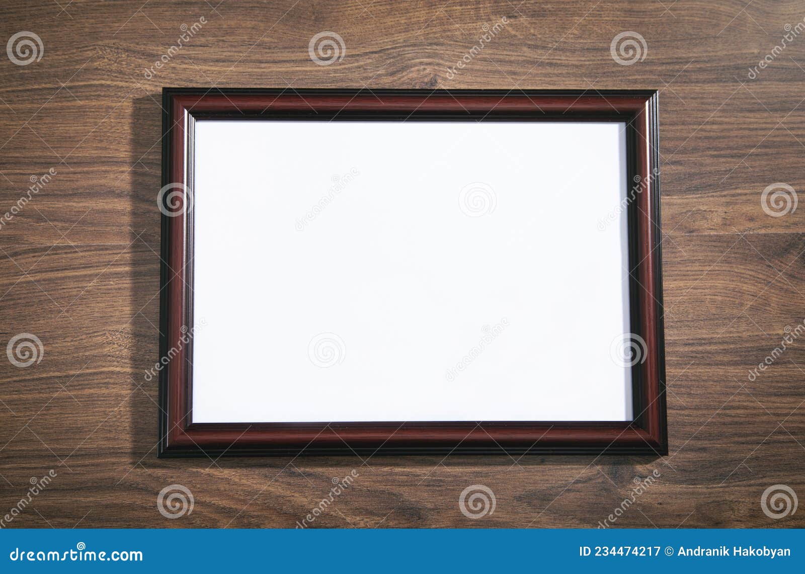 Empty Diploma or Certificate Frame on the Table Stock Image - Image of ...