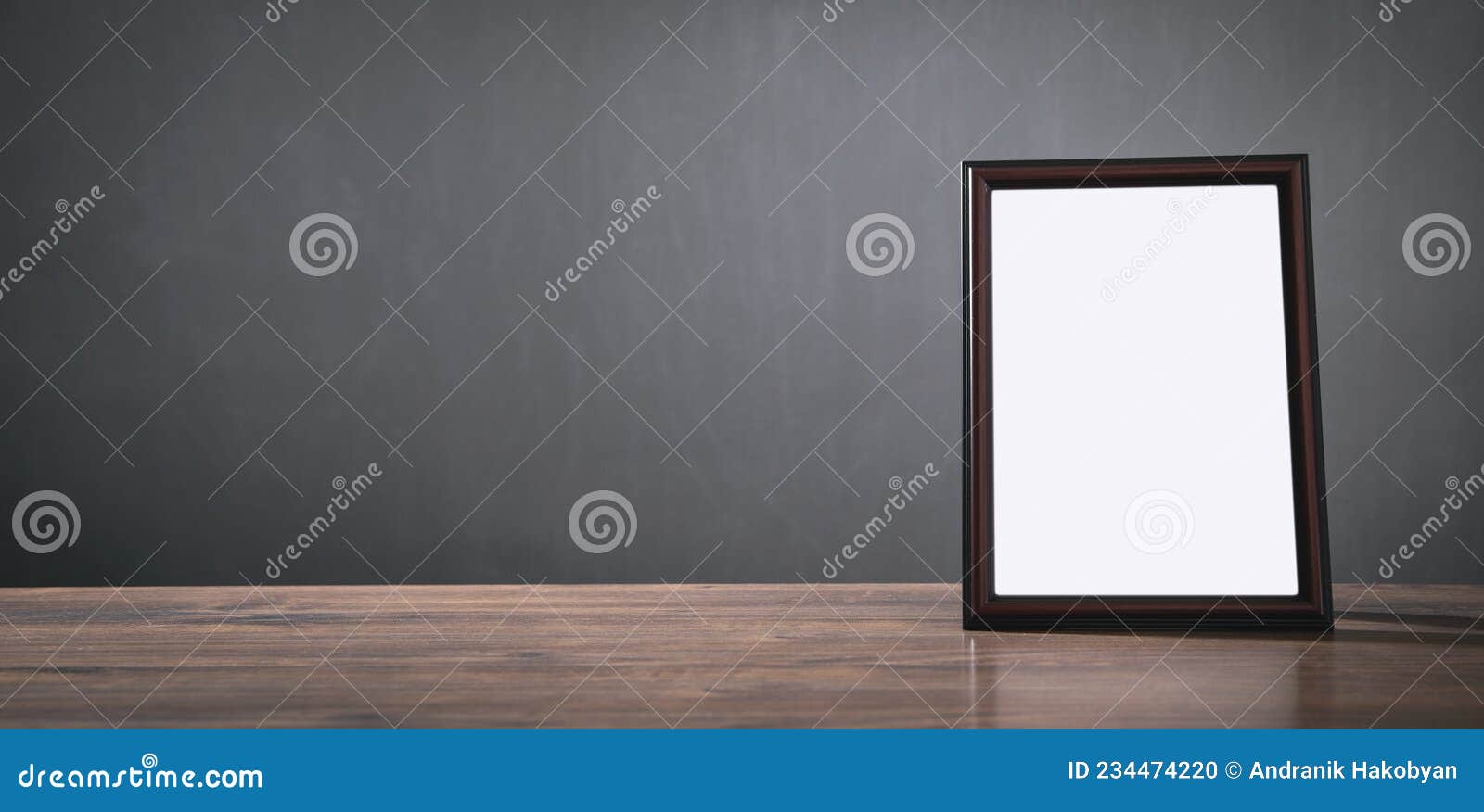 Empty Diploma or Certificate Frame on the Table Stock Photo - Image of ...
