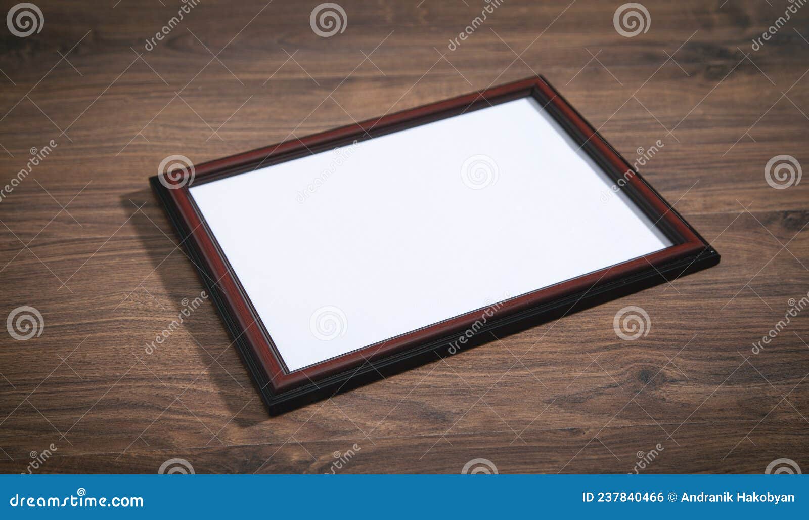 Empty Diploma or Certificate Frame on the Table Stock Photo - Image of ...