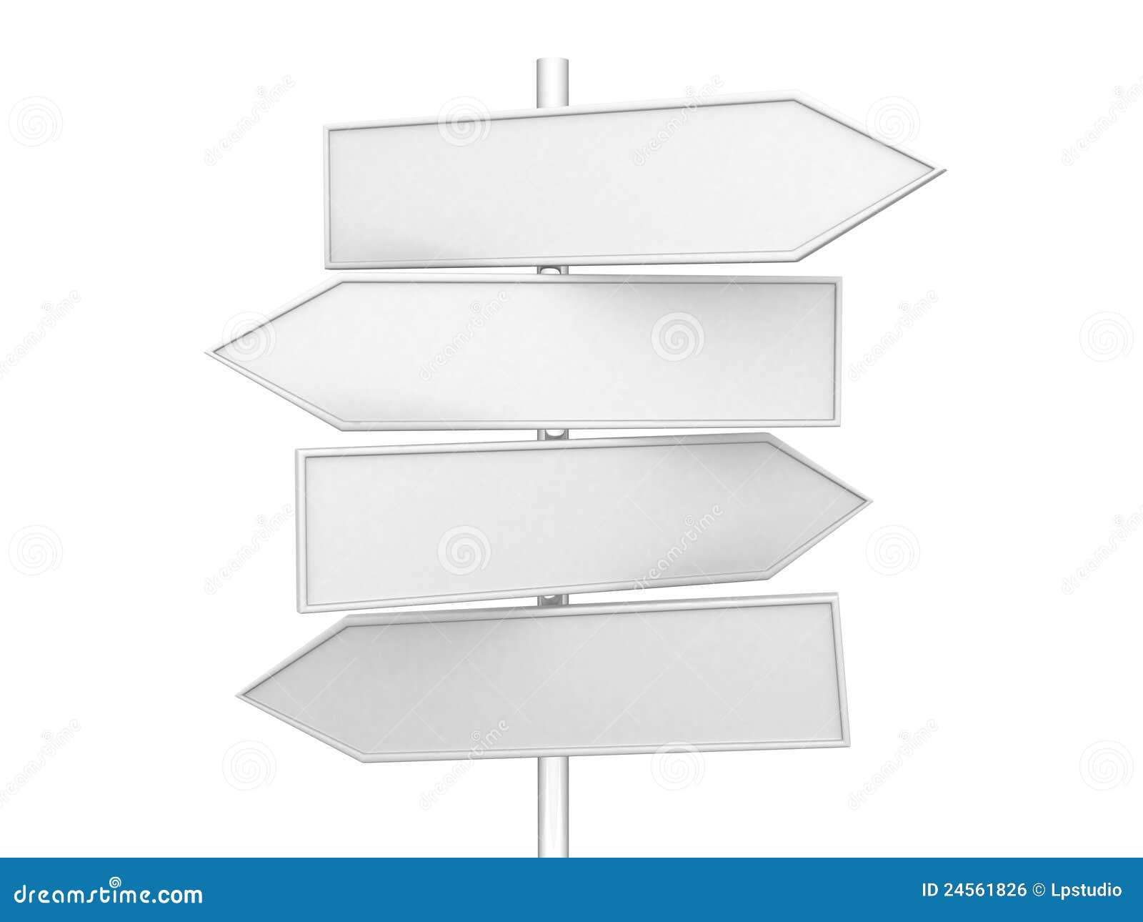 Empty directional signs stock illustration. Illustration of decision ...